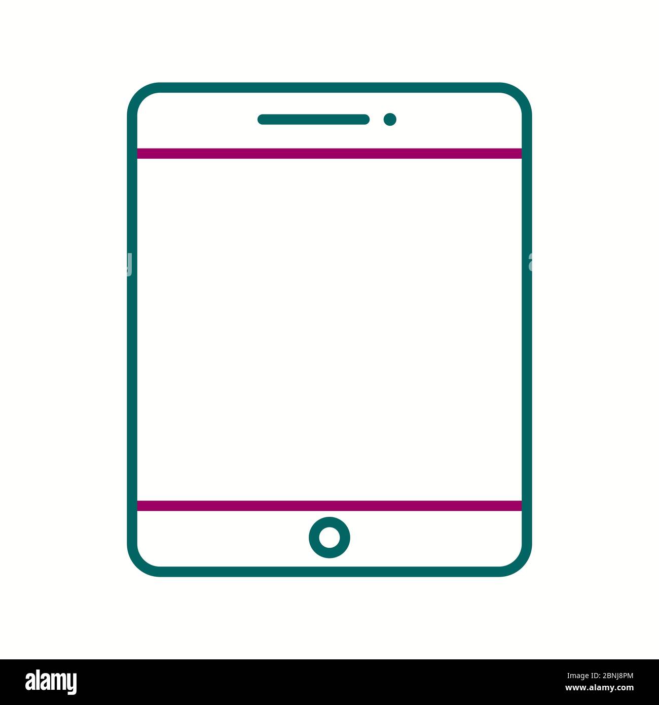 Tablet graphics vector line Cut Out Stock Images & Pictures - Alamy