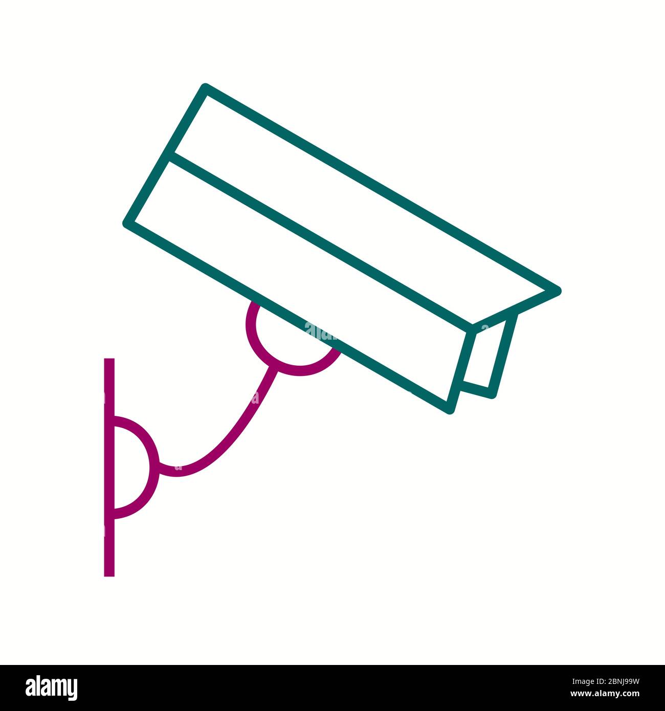 Beautiful Cctv Camera Line Vector Icon Stock Vector Image & Art - Alamy