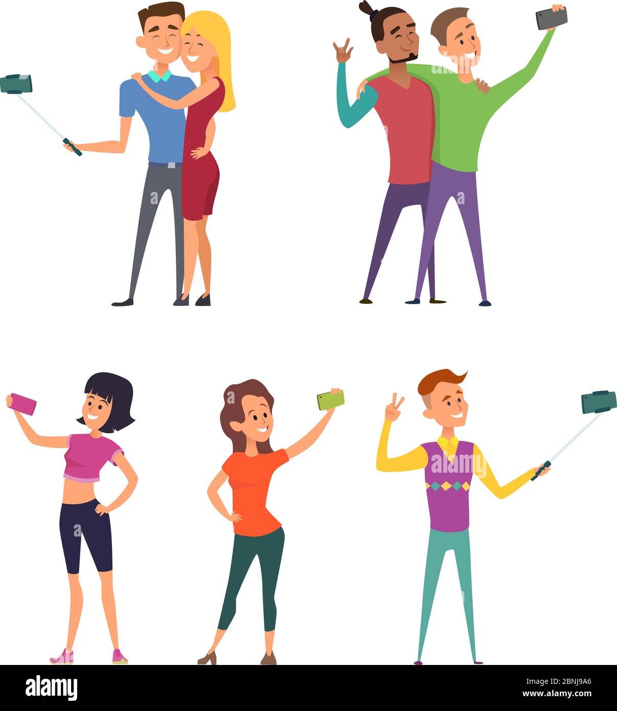 Cartoon selfie hi-res stock photography and images - Alamy