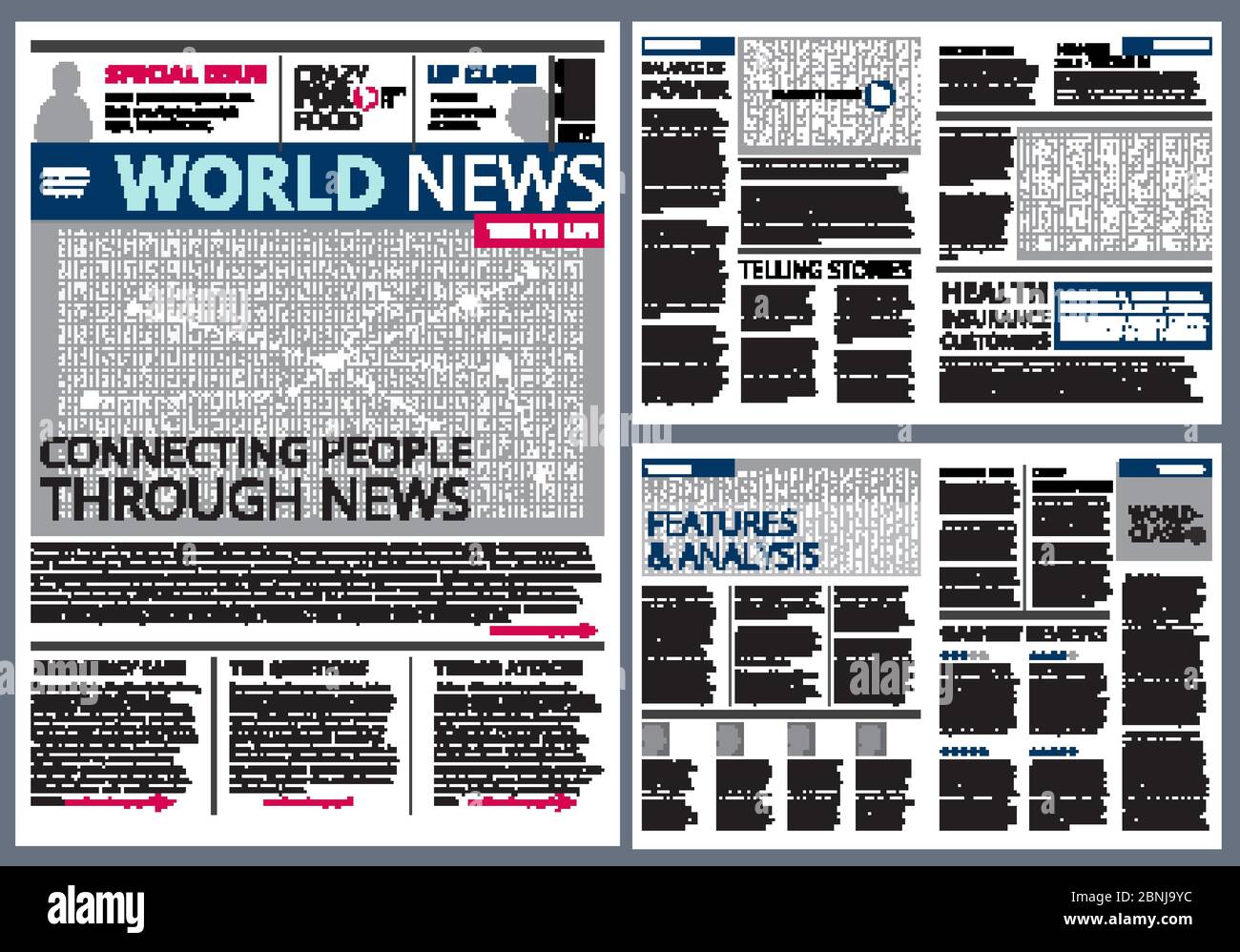 News articles Stock Vector Images - Alamy