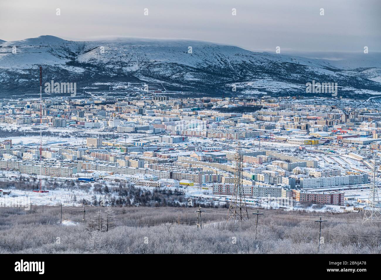 View over Magadan, Magadan Oblast, Russia, Eurasia Stock Photo - Alamy