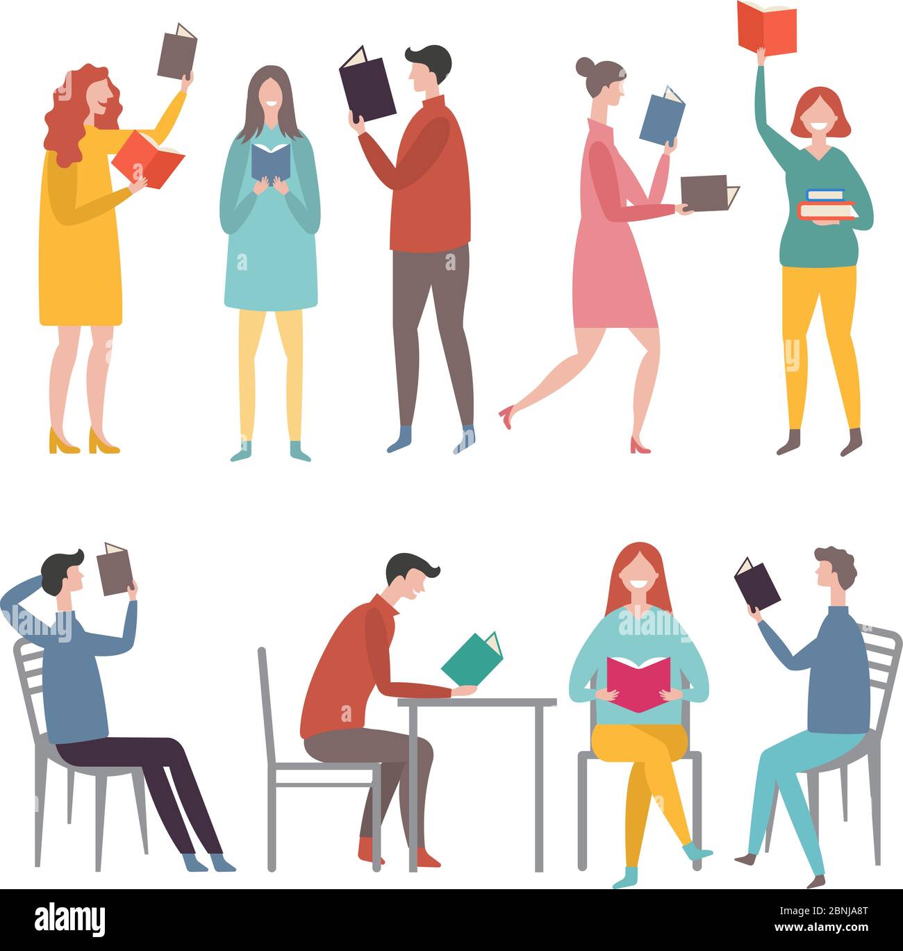 Teenager reading book Stock Vector Images - Alamy