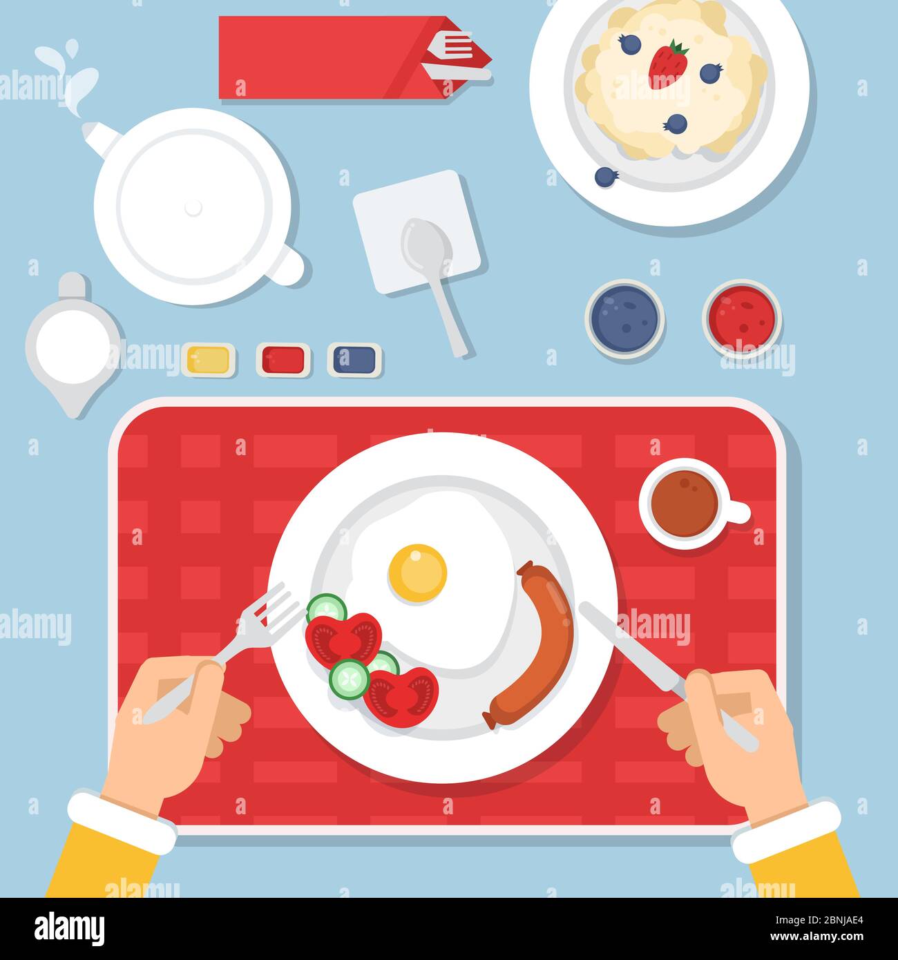 Food cuisine top view Stock Vector Images - Alamy