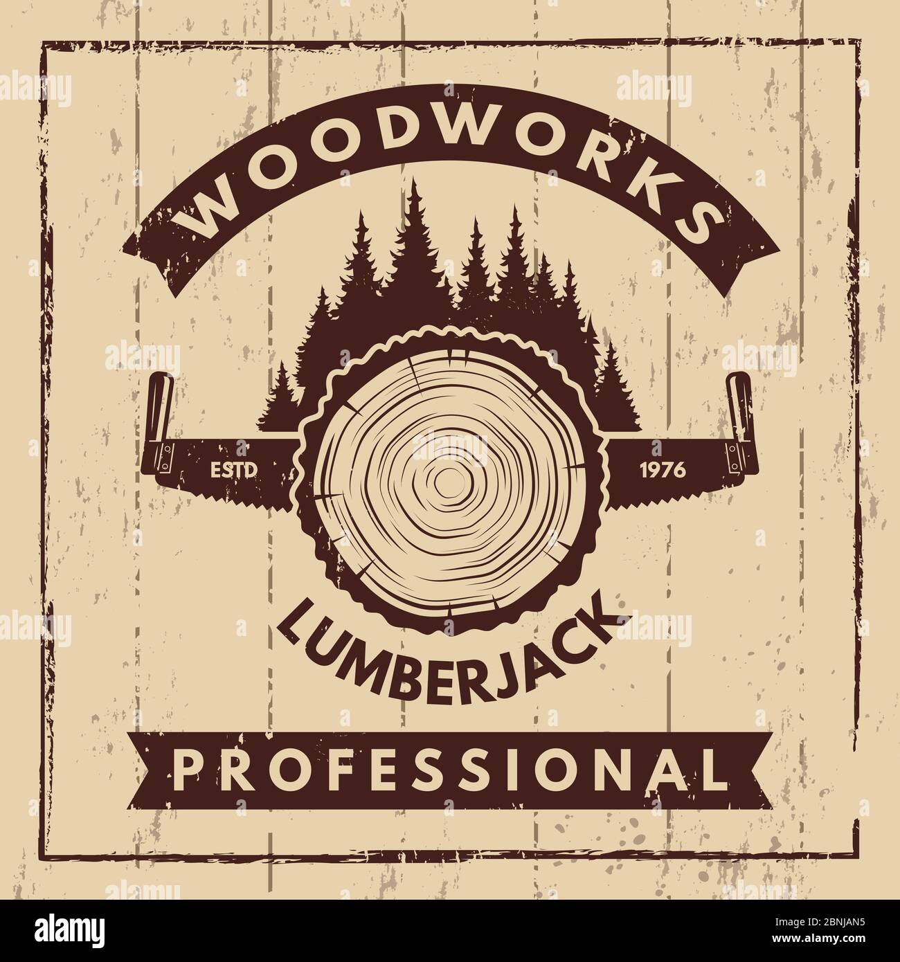 Vintage log Stock Vector Images - Alamy