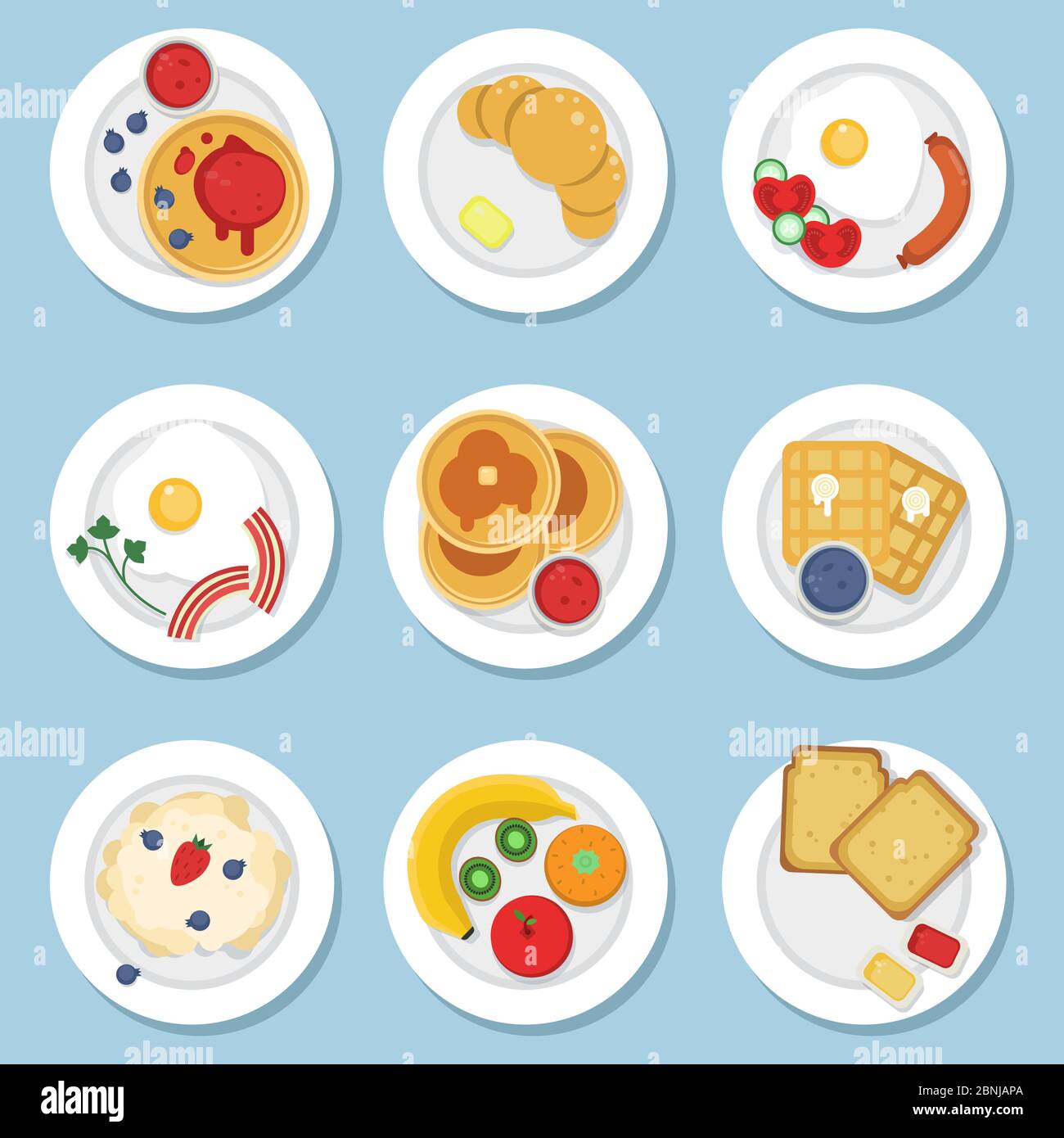 Delicious healthy breakfast vector Stock Vector Images - Alamy