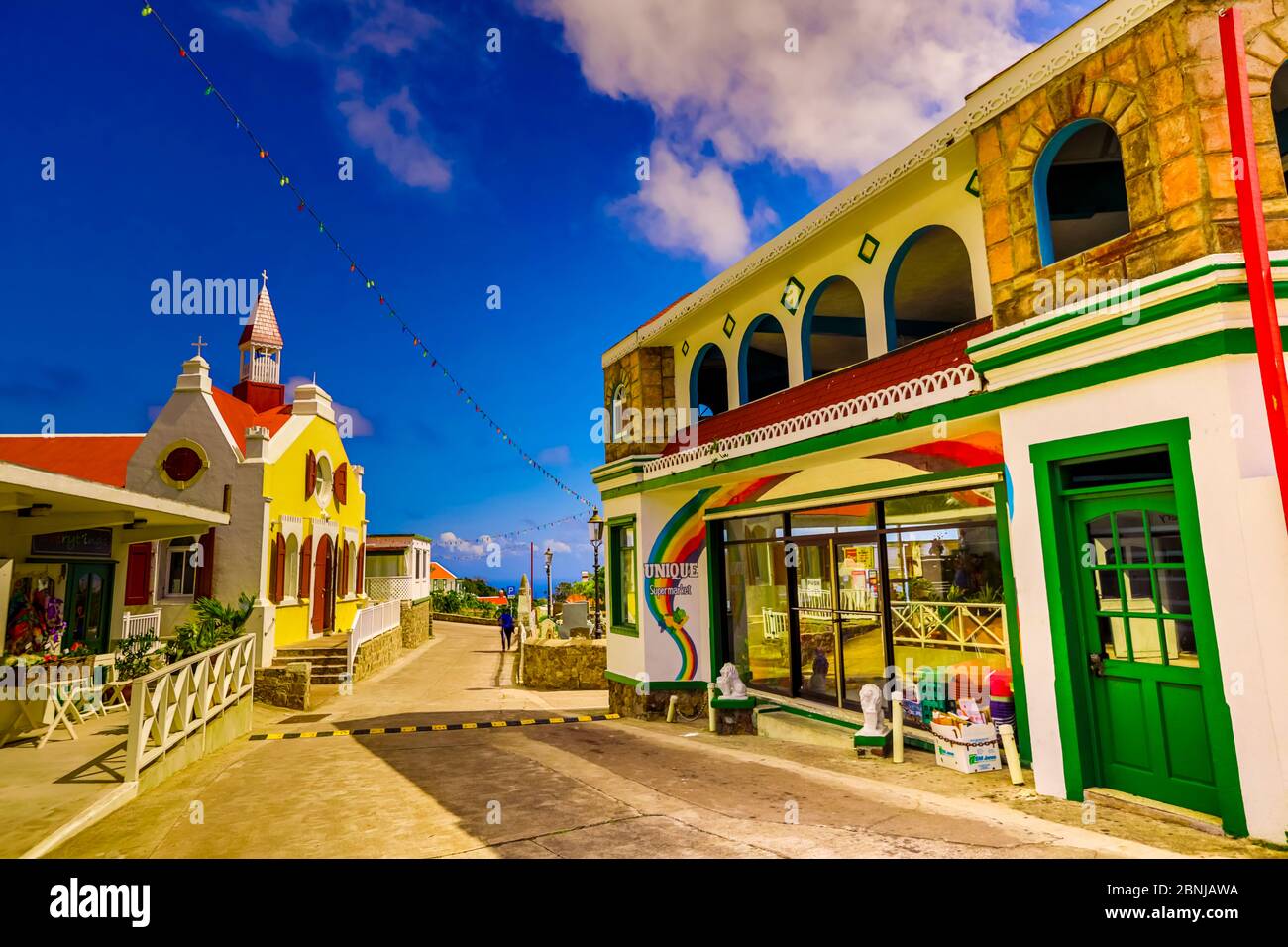Caribbean island town towns hi-res stock photography and images - Alamy