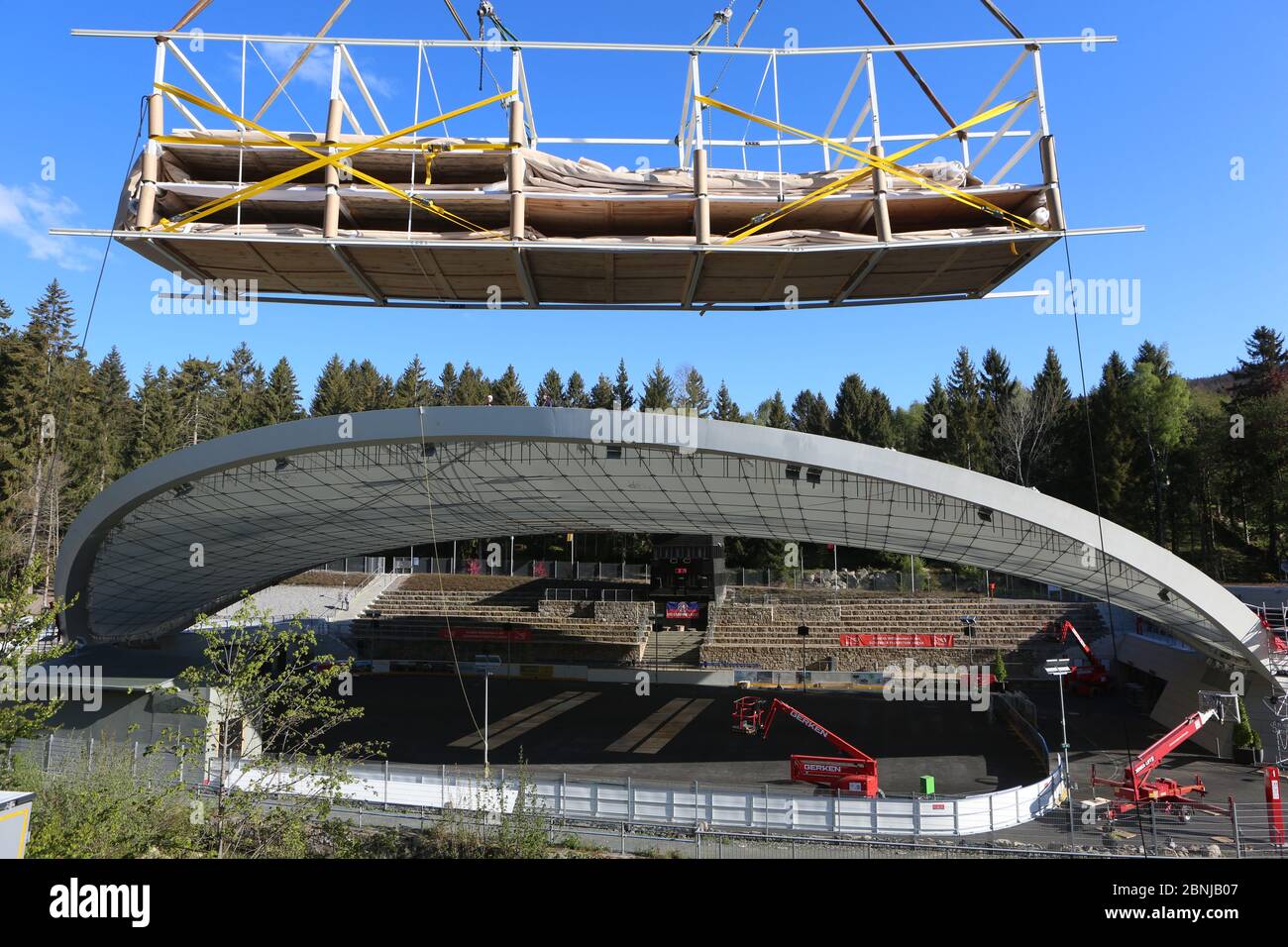 Schierke, Germany. 15th May, 2020. The roof of the Schierker Feuerstein ...
