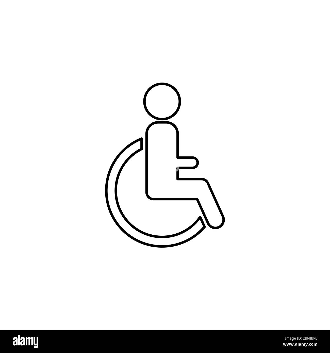 disabled line, linear icon. sign design. wheelchair icon icon design ...