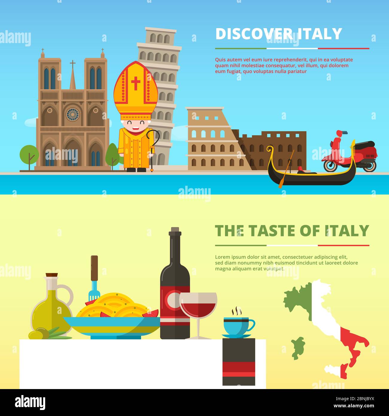 Pictures of italy Stock Vector Images - Alamy