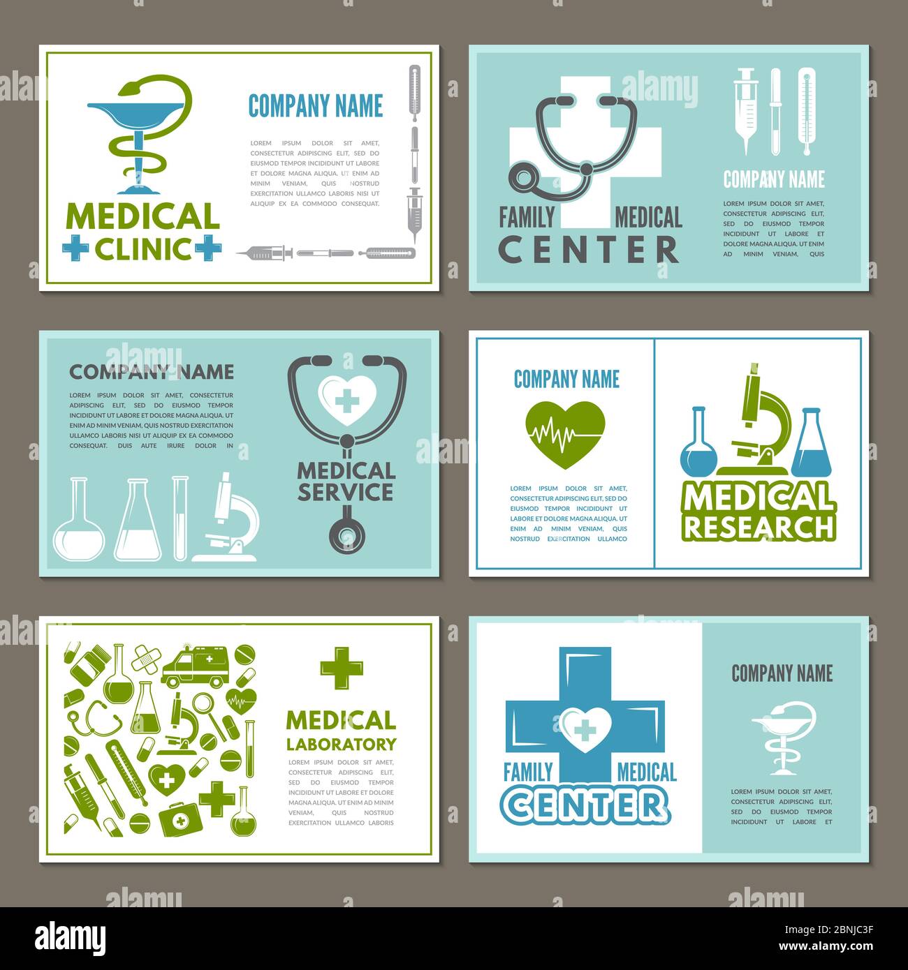Different cards with designs template at theme of medicine and science ...