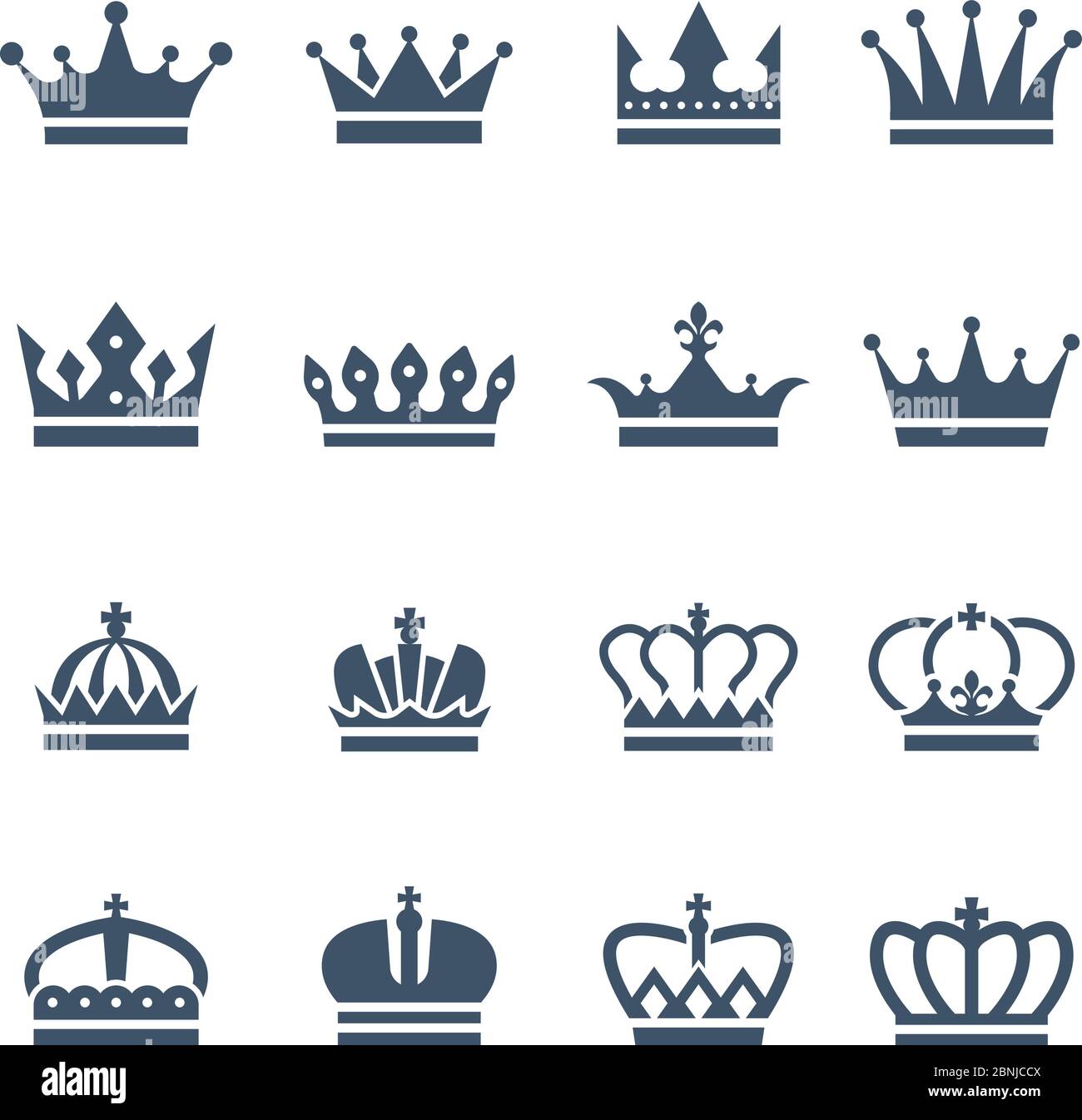 Monochrome crown logo Cut Out Stock Images & Pictures - Alamy
