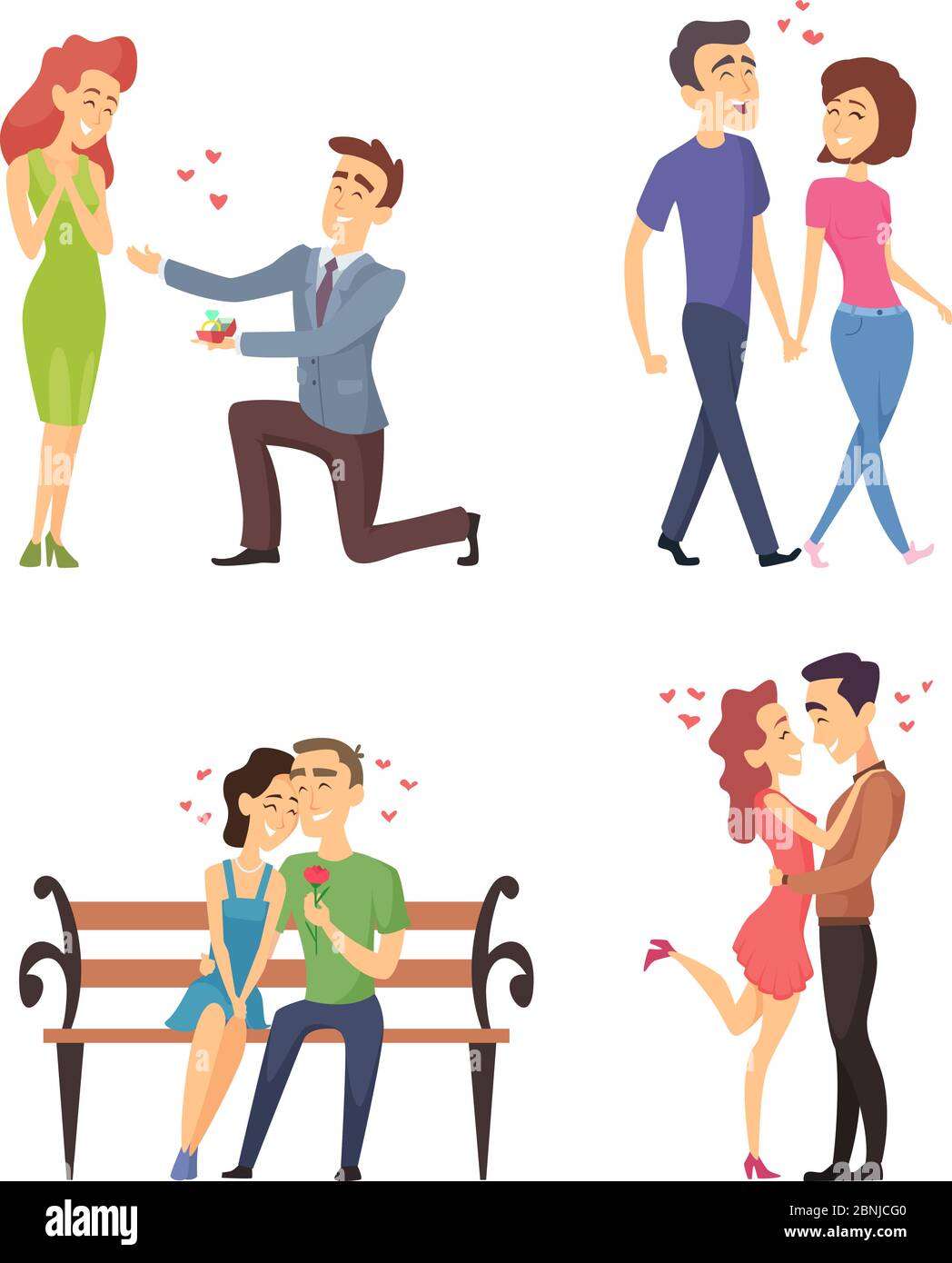 Love couples cartoon hi-res stock photography and images - Alamy