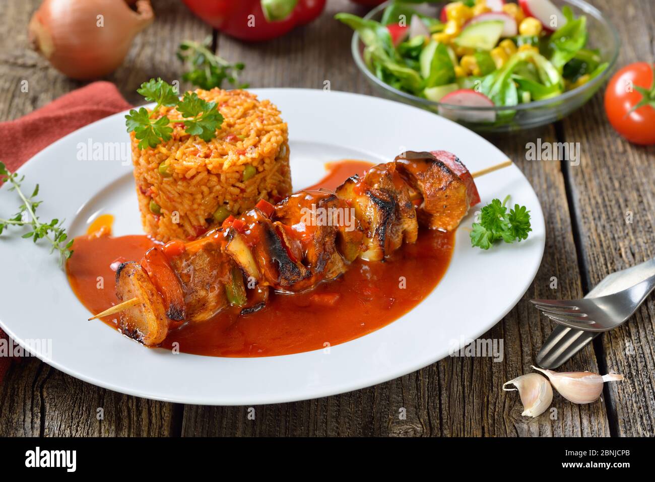 Shish kebab rice hi-res stock photography and images - Alamy