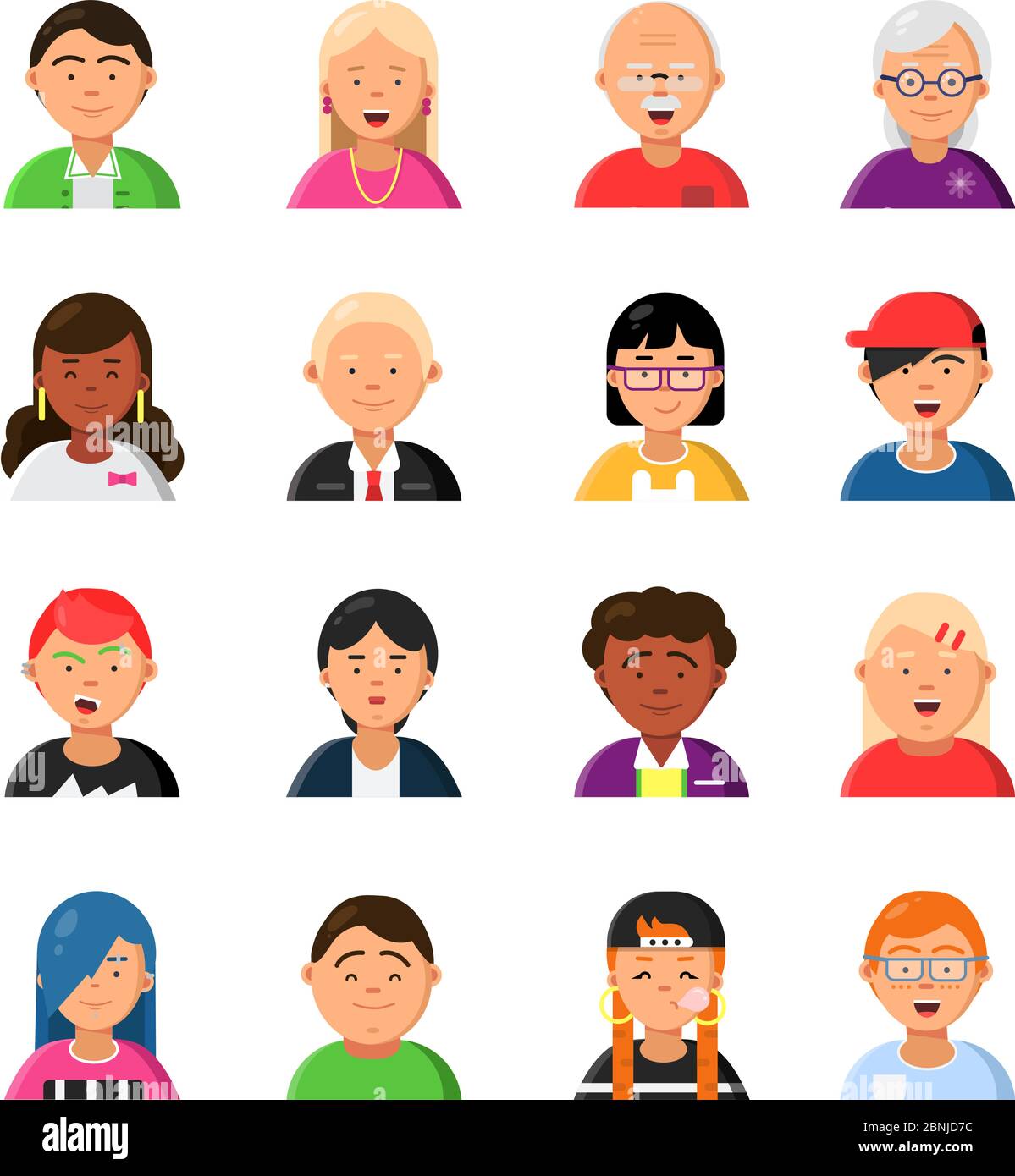 Funny characters male and female. Web avatars Stock Vector Image & Art ...
