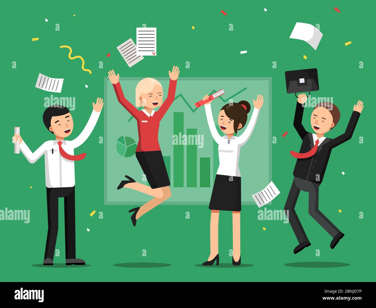 Happy professional celebrating success Stock Vector Images - Alamy
