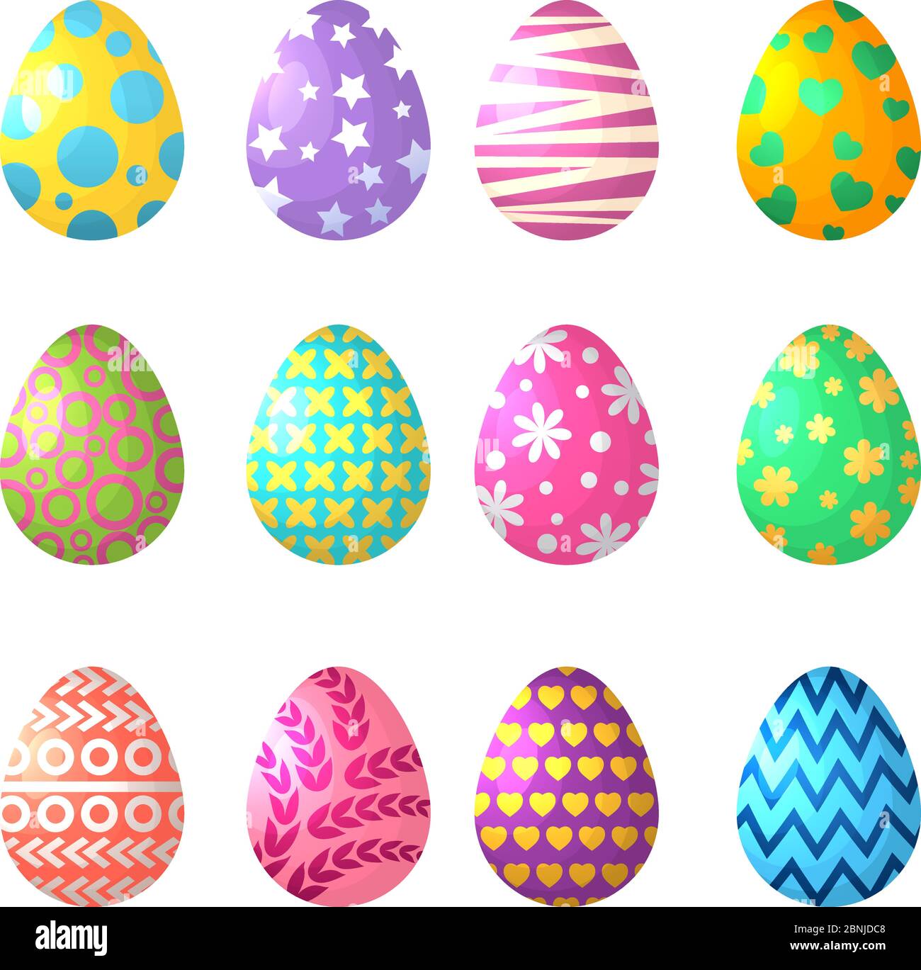 Cartoon eggs. Celebration symbols of Easter Stock Vector Image & Art ...