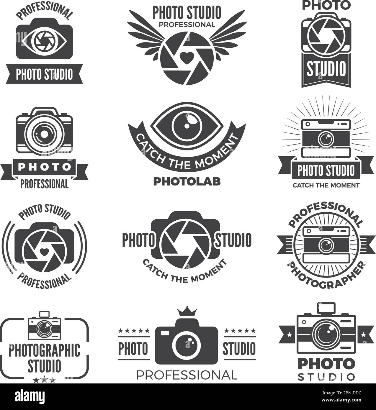 Logotypes and symbols of photo studios Stock Vector Image & Art - Alamy