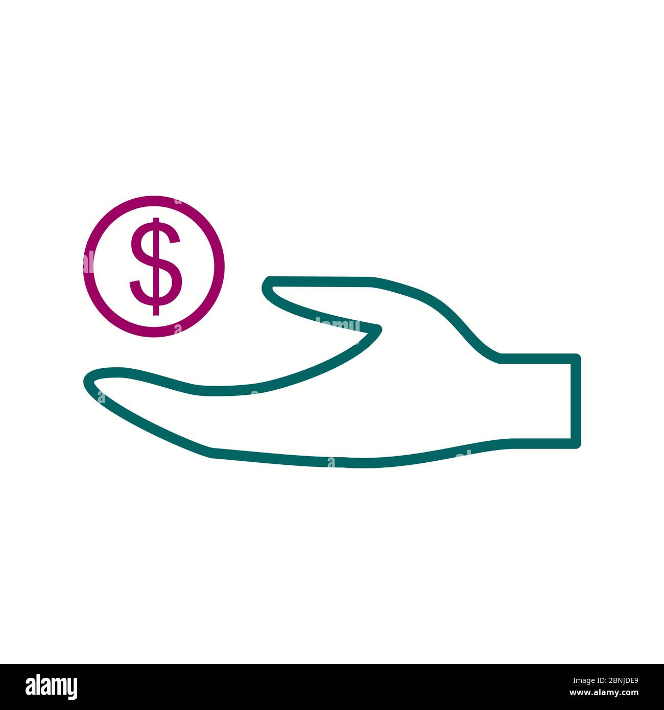 Charity vector line design Stock Vector Images - Alamy