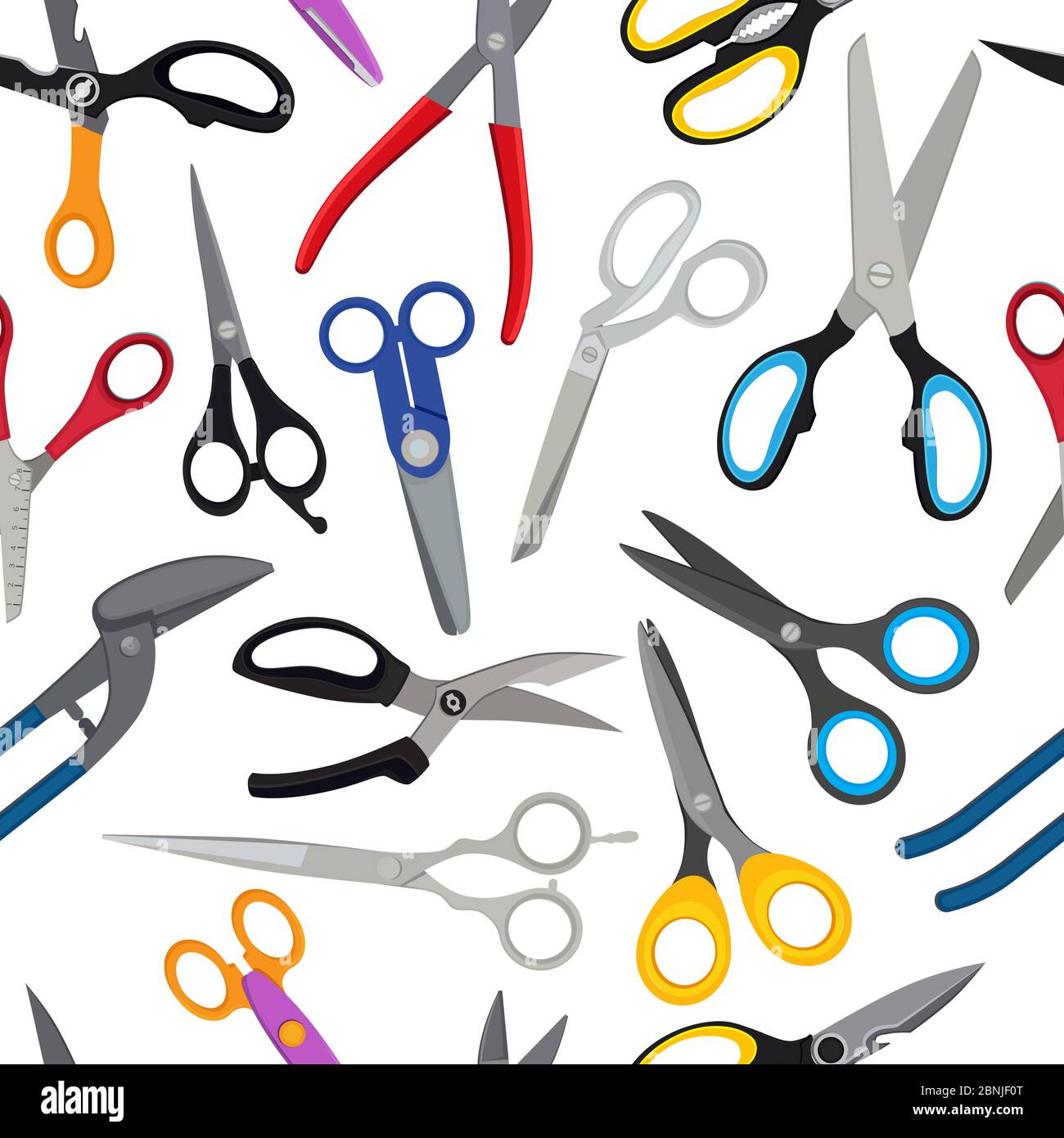 Colored scissors vector pattern Stock Vector Image & Art - Alamy