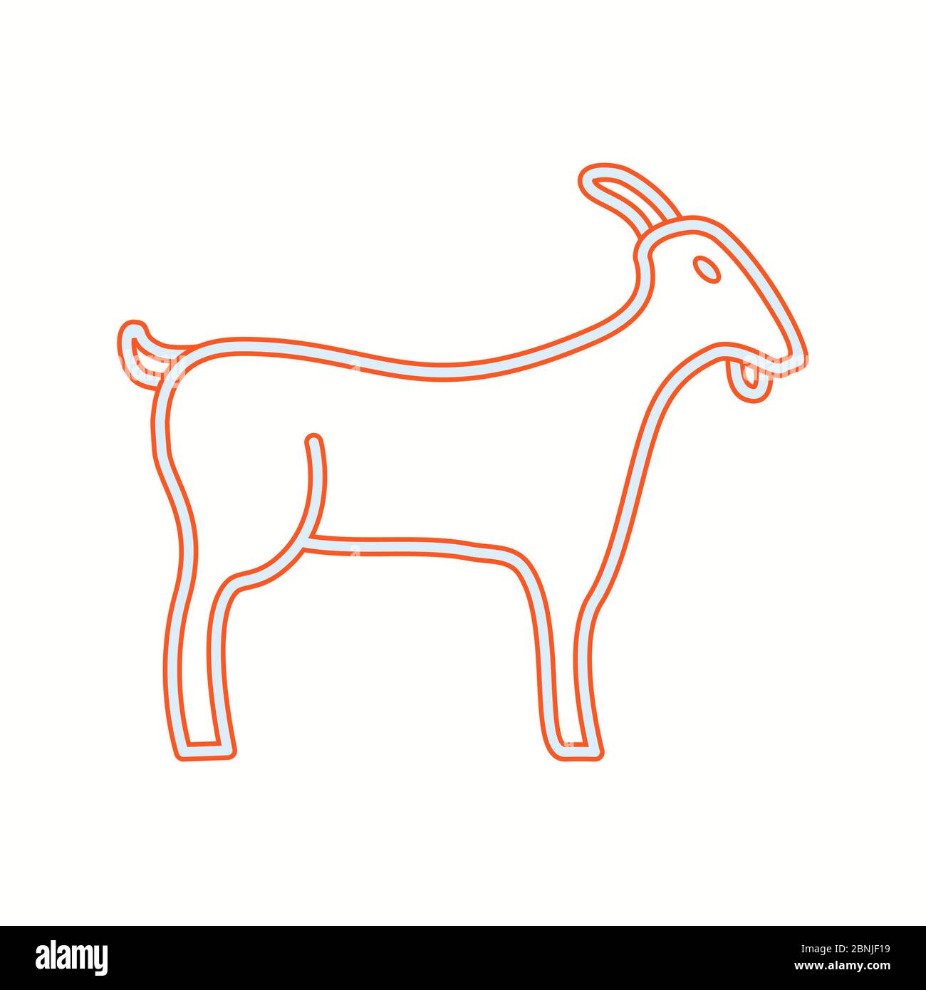 Beautiful Goat Line Vector Icon Stock Vector Image & Art - Alamy