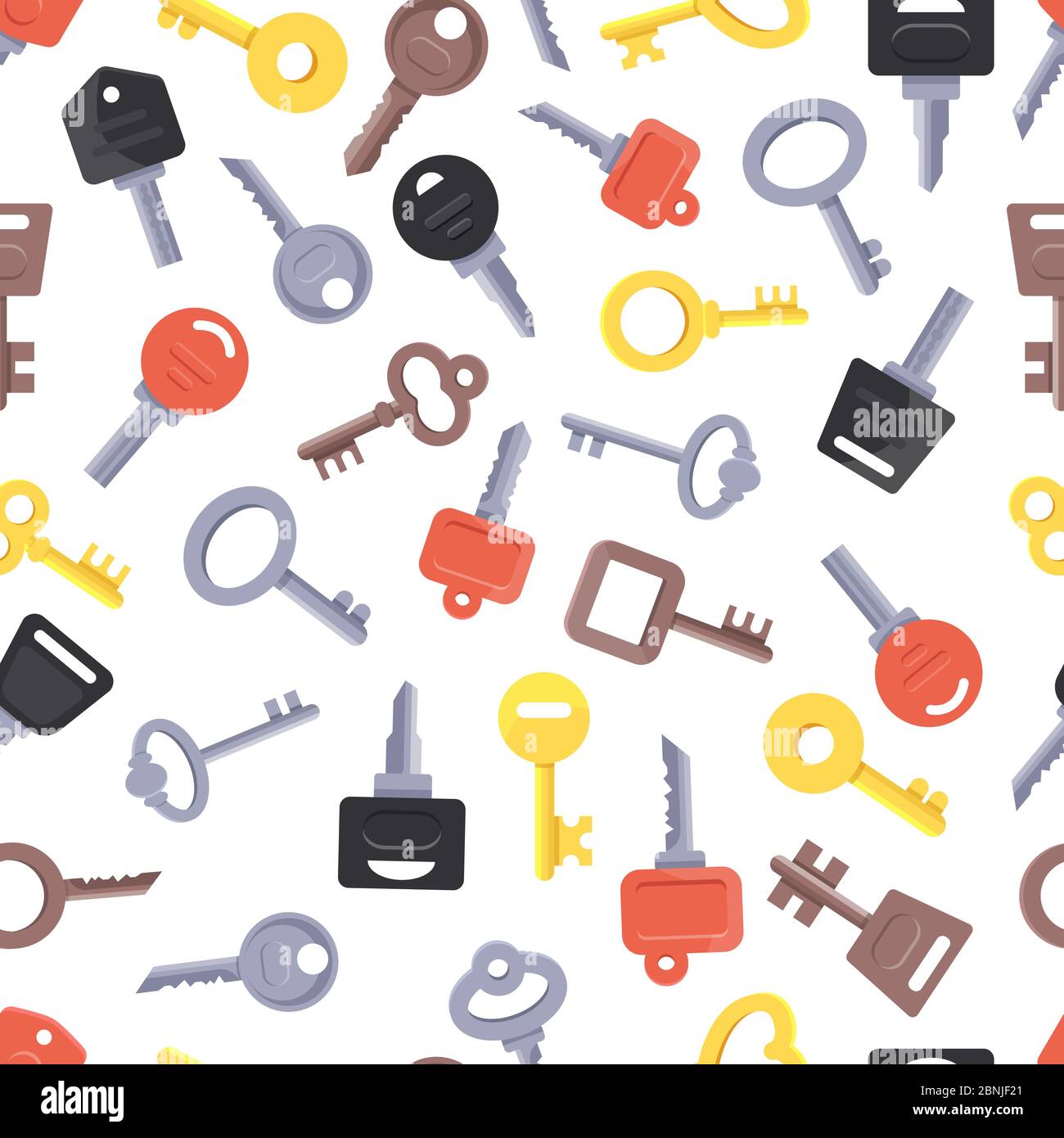Seamless pattern with different keys Stock Vector Image & Art - Alamy