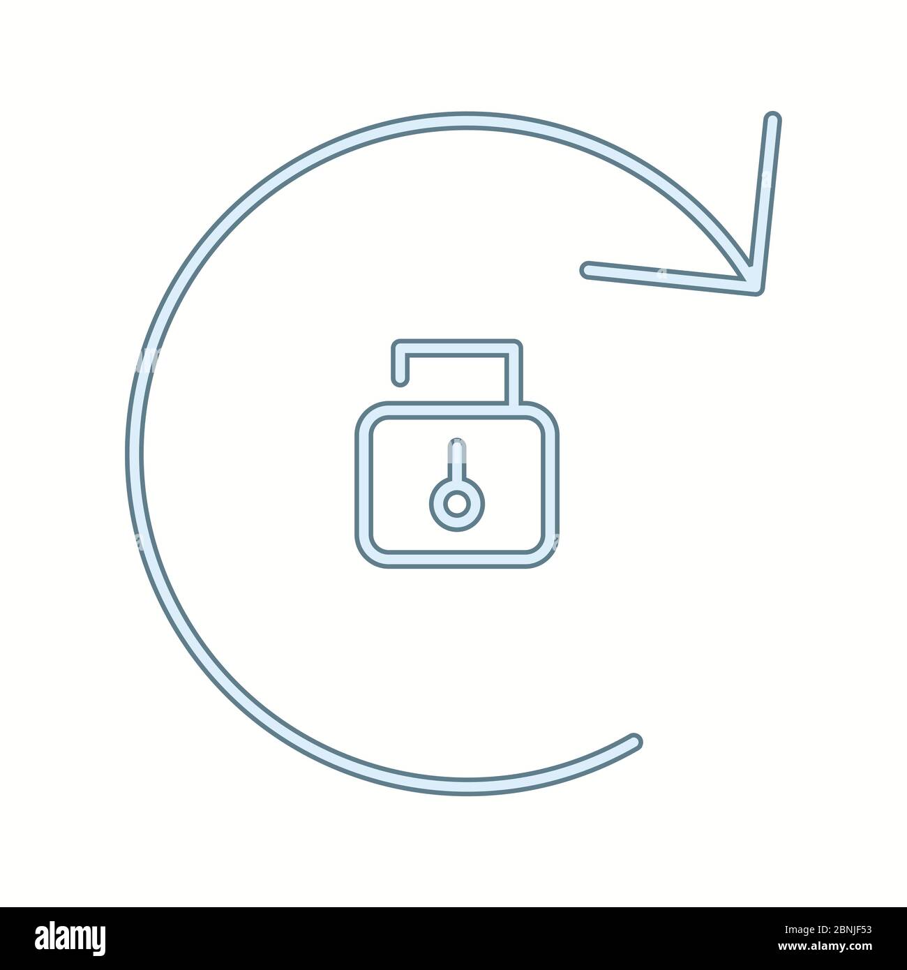 Beautiful Rotation Unlocked Line Vector Icon Stock Vector Image & Art ...