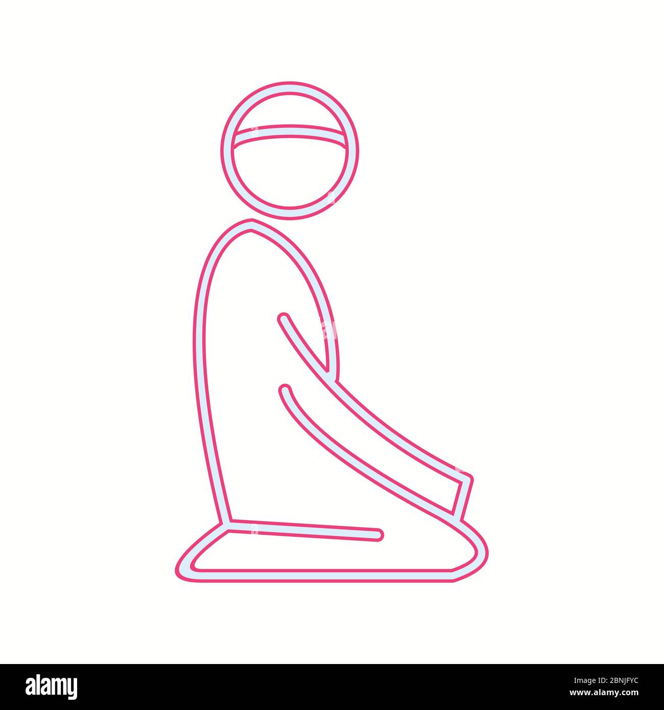 Beautiful Offering Prayer Line Vector Icon Stock Vector Image & Art - Alamy