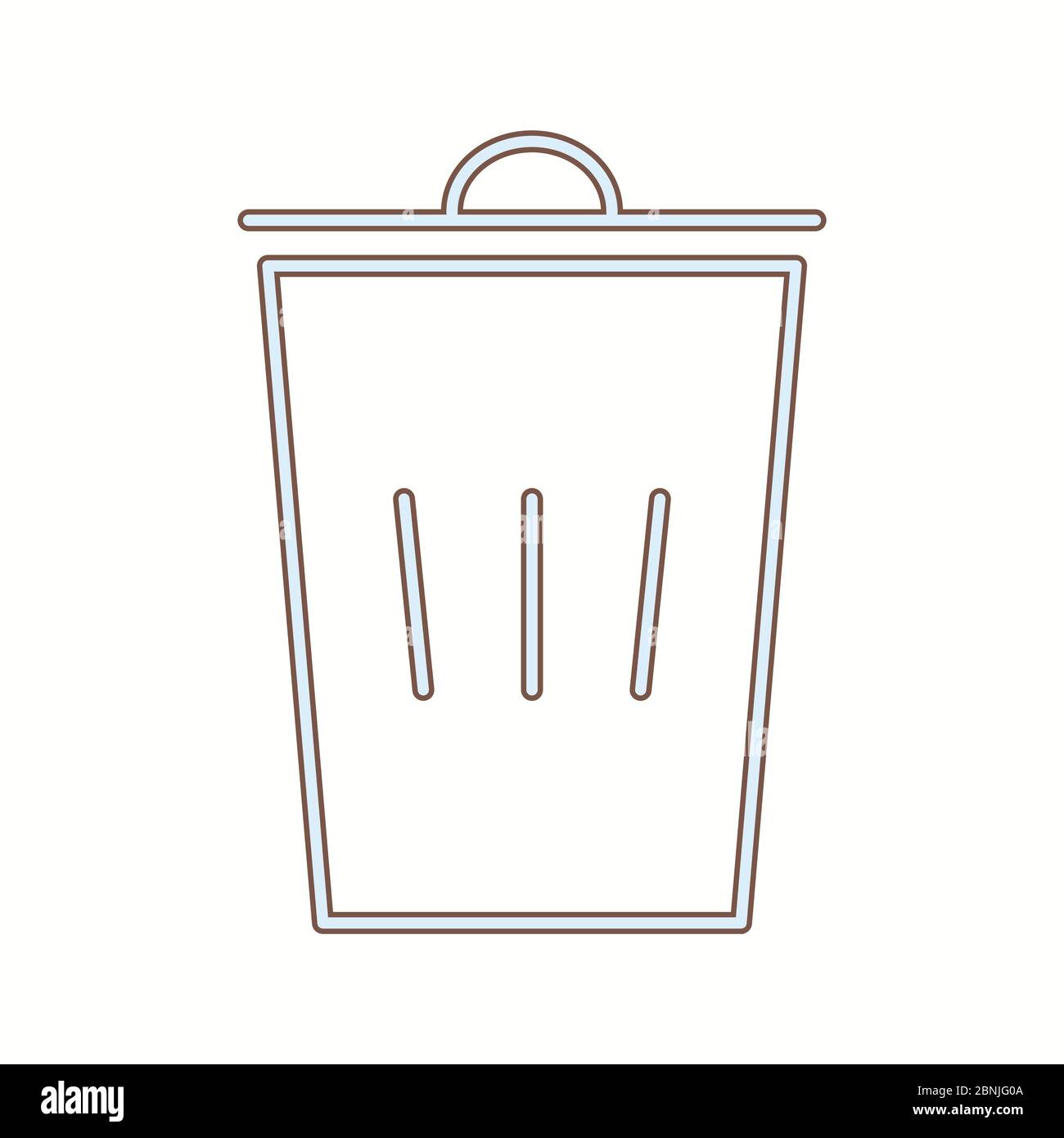 Beautiful Dustbin Line Vector Icon Stock Vector Image & Art - Alamy