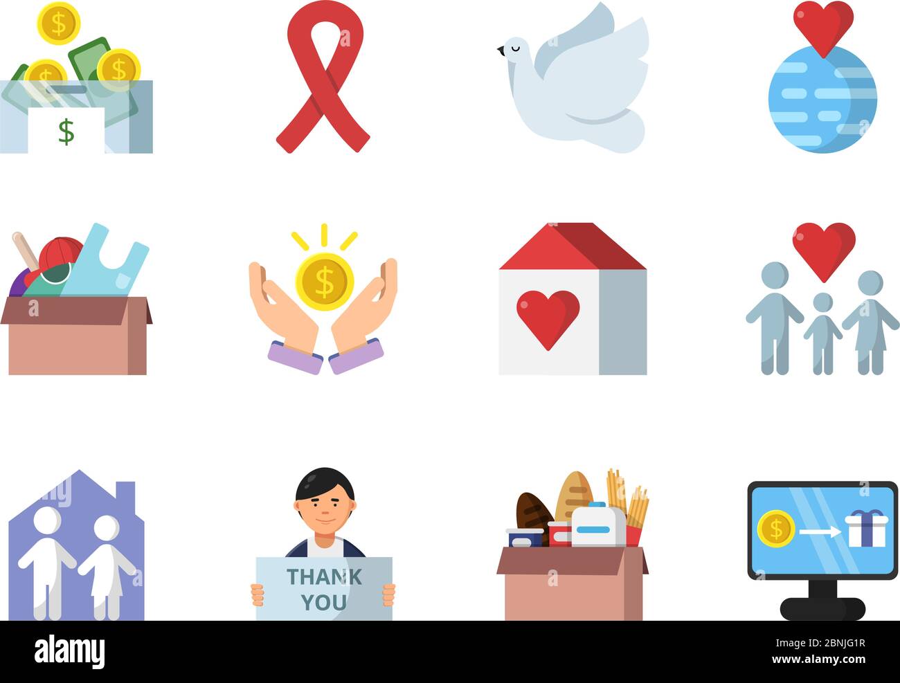 Money donation concept dollar donating Stock Vector Images - Alamy