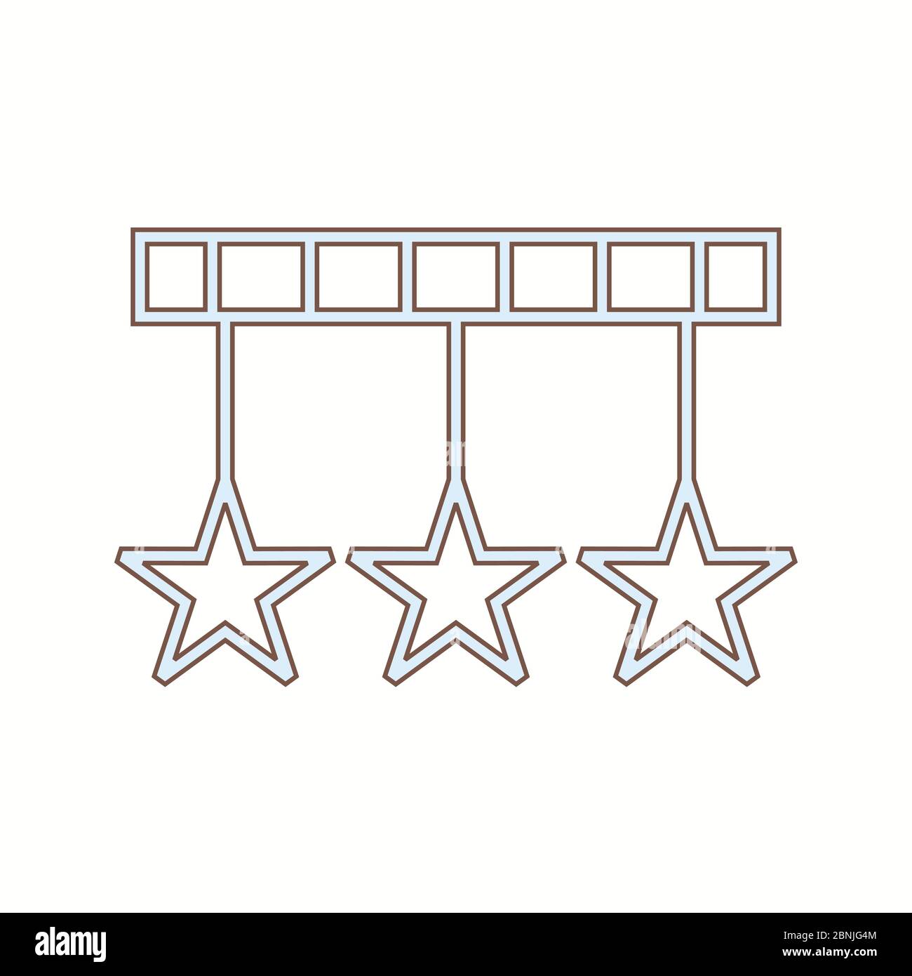 Beautiful Three Stars Line Vector Icon Stock Vector Image & Art - Alamy