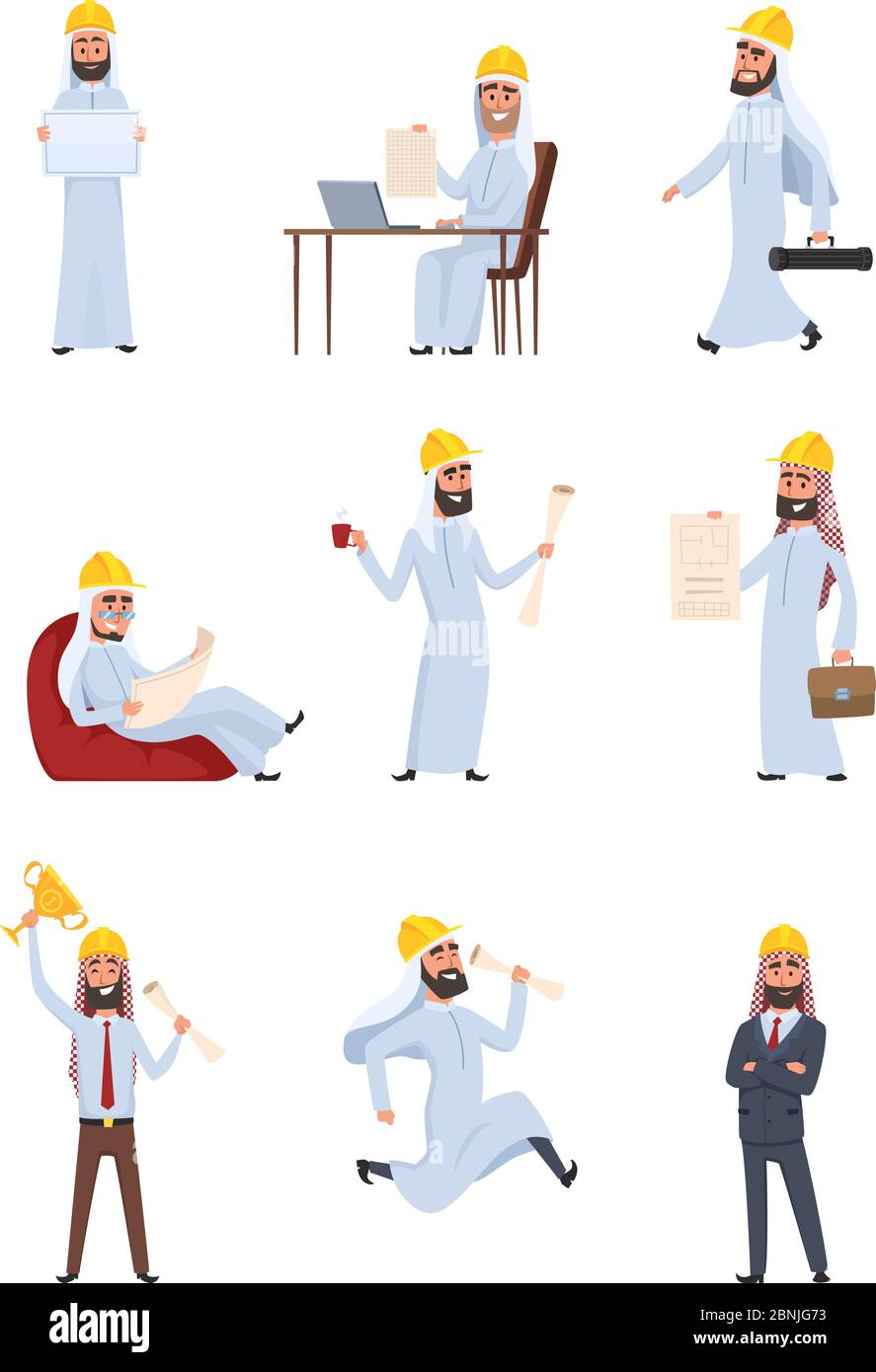 Arab characters saudi business Cut Out Stock Images & Pictures - Alamy