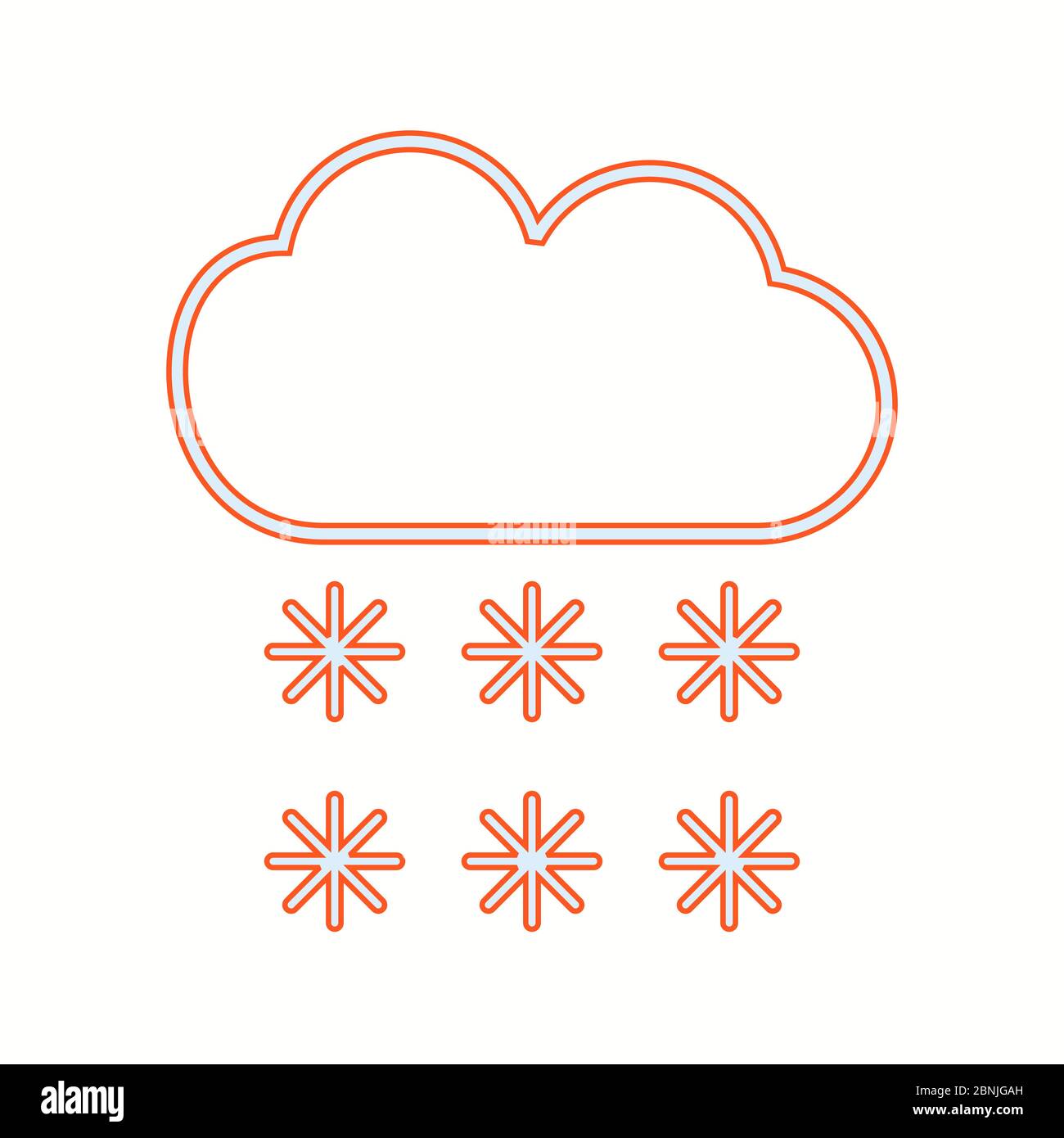 Beautiful Snowfall Line Vector Icon Stock Vector Image & Art - Alamy