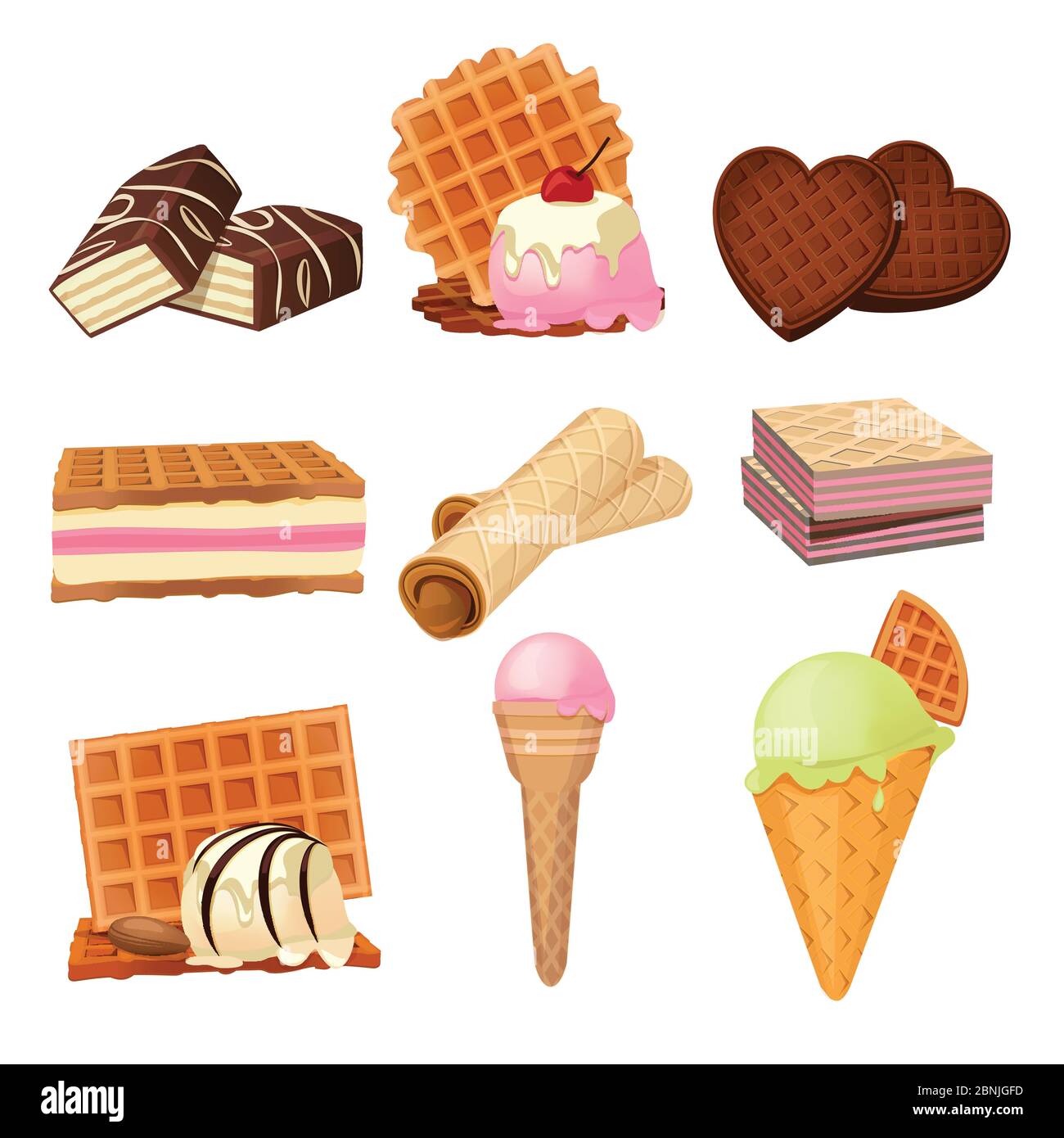 Vanilla cream dessert Stock Vector Images - Alamy