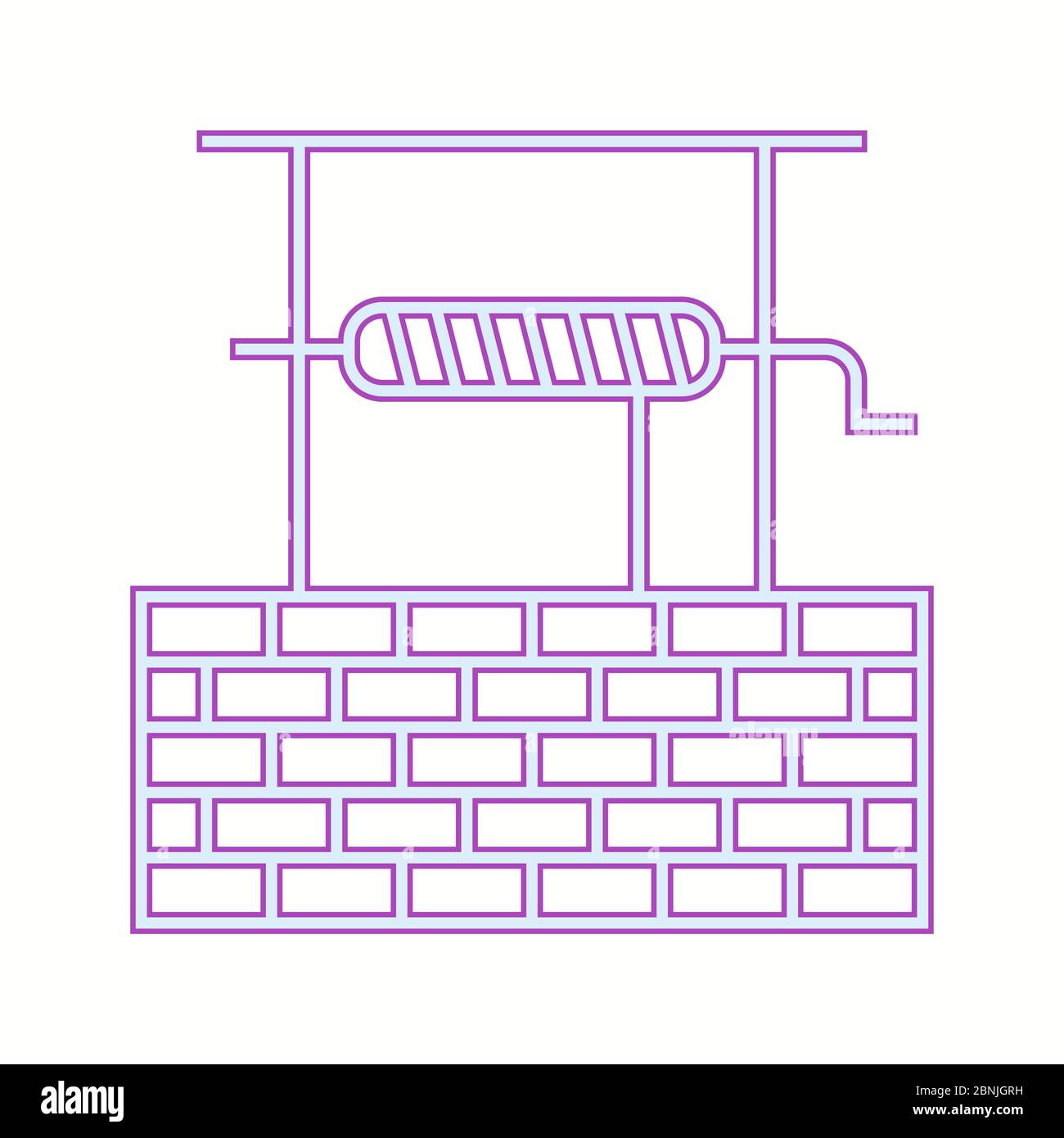 Beautiful Water Well Line Vector Icon Stock Vector Image & Art - Alamy