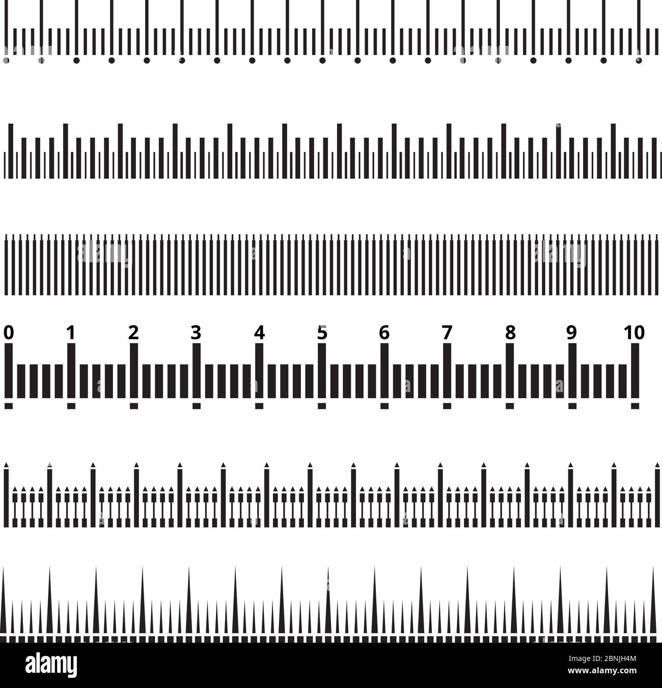 Monochrome picture of size indicators. Illustrations in different ...