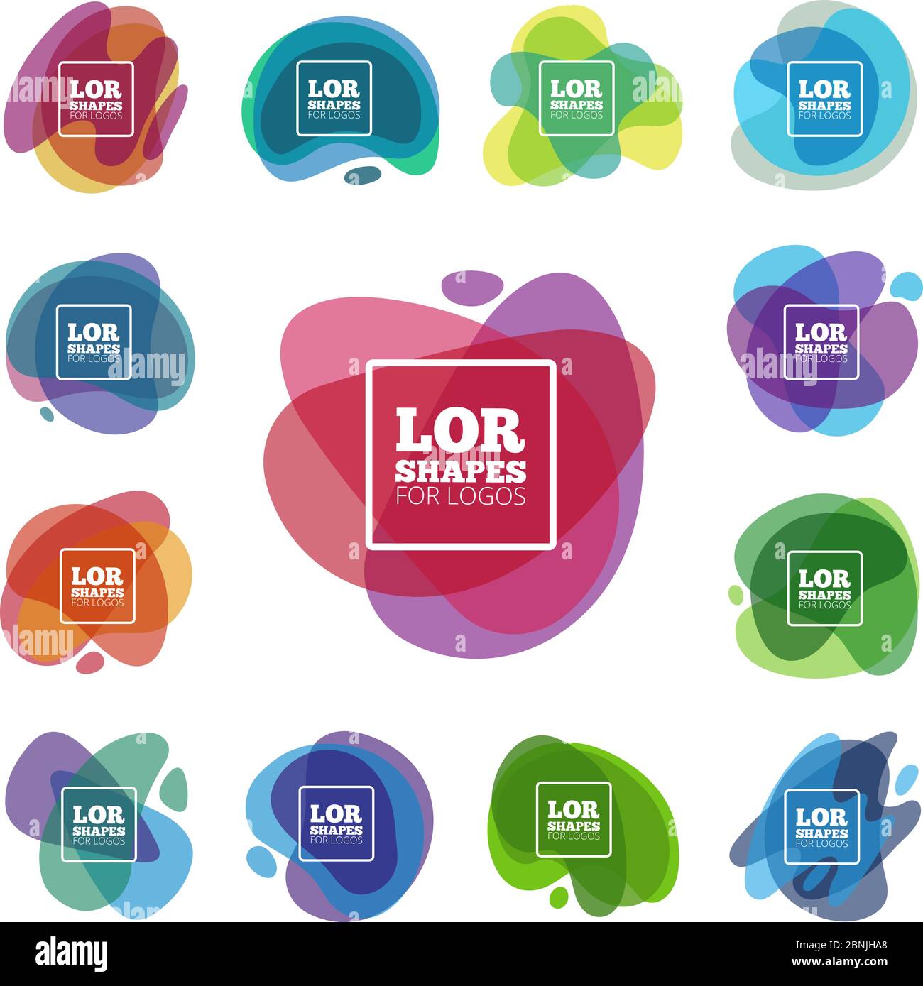 Abstract layered shapes for logos design. Big vector set Stock Vector ...