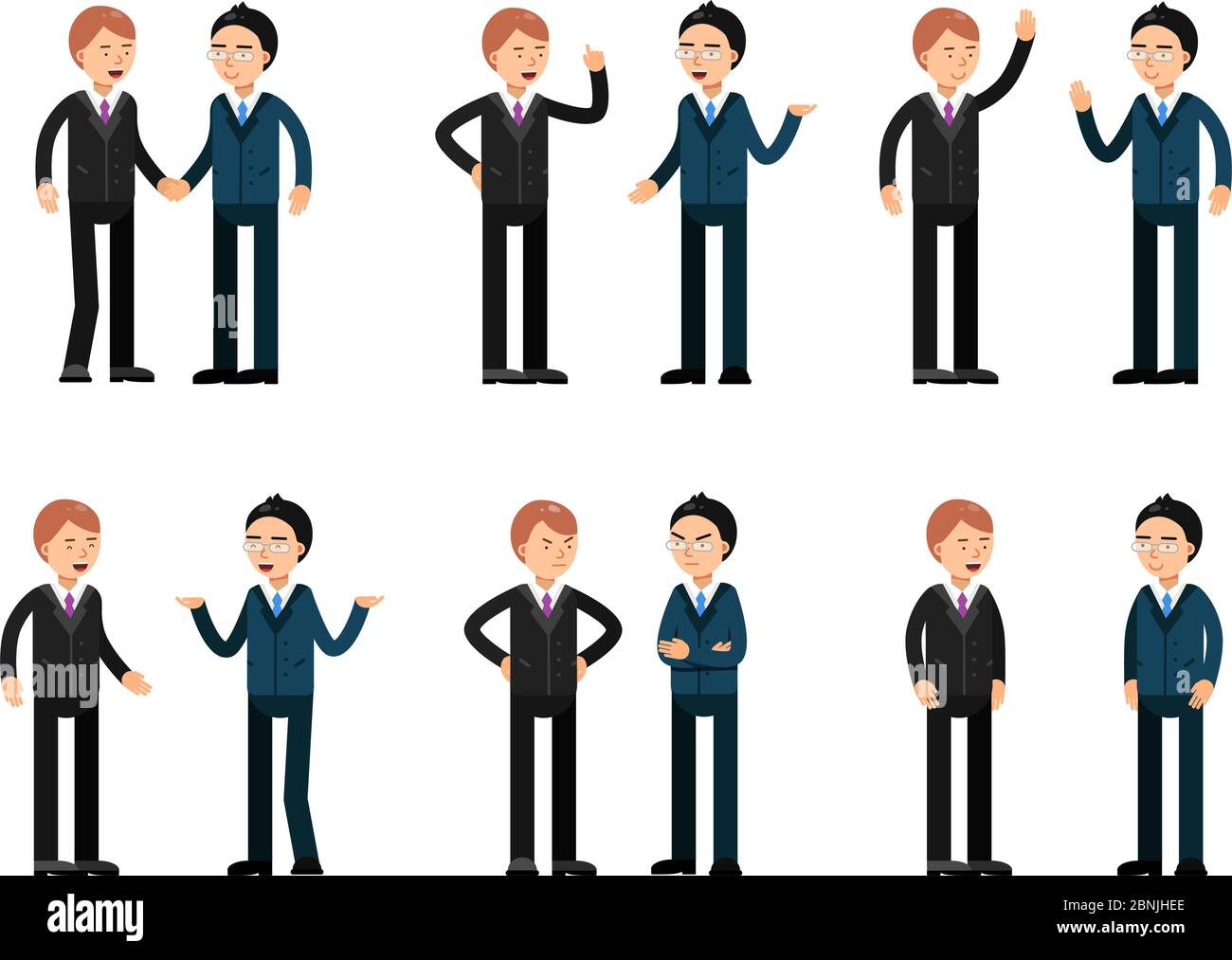 Two businessmen talking. Vector characters Stock Vector Image & Art - Alamy