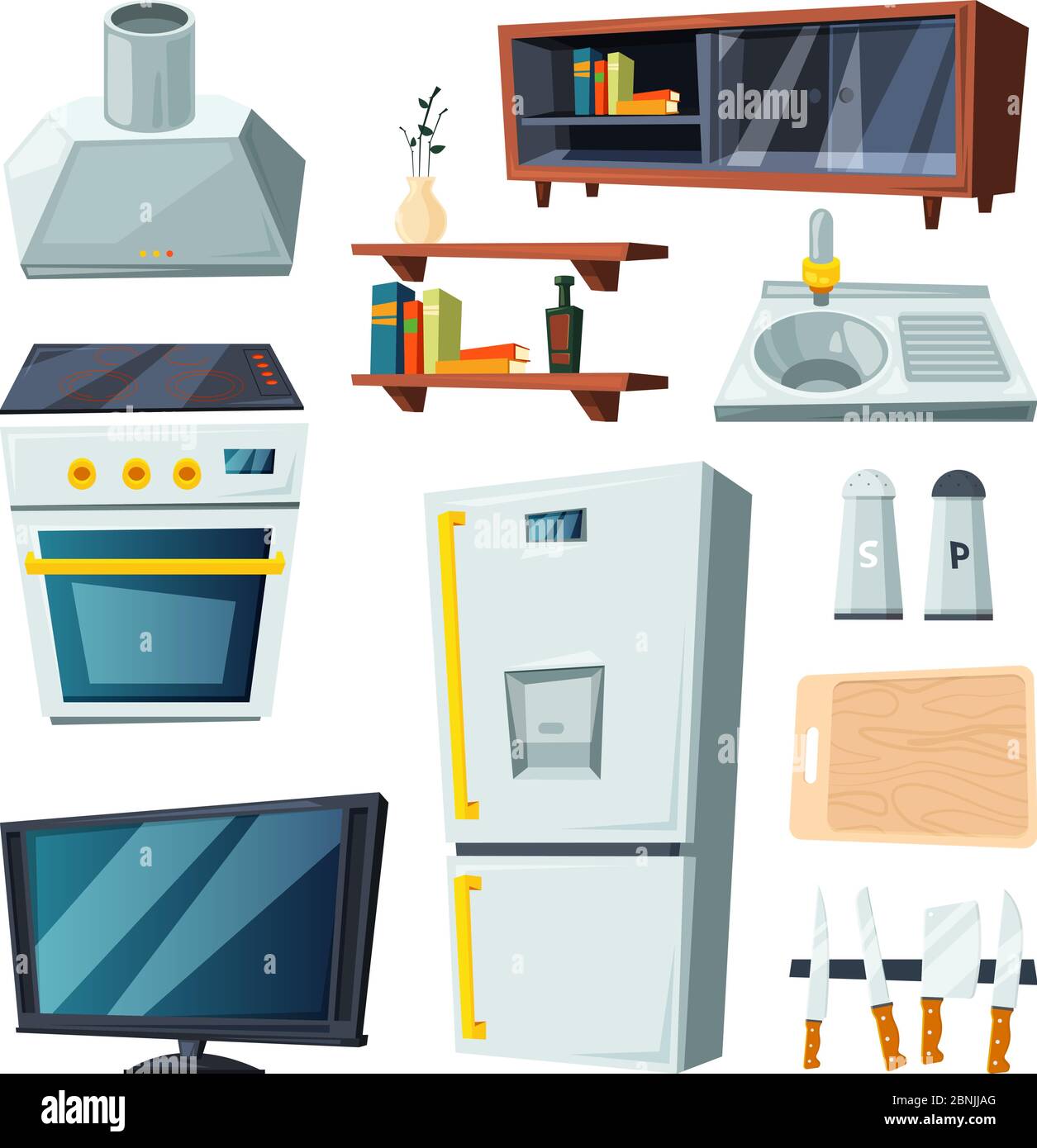 Stylish cooking equipment Stock Vector Images - Alamy