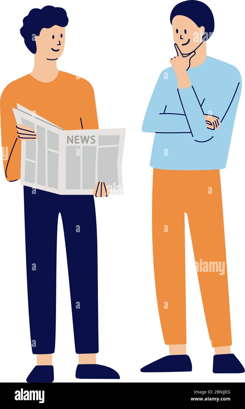 Communication, mass media concept. Modern vector illustration in flat ...