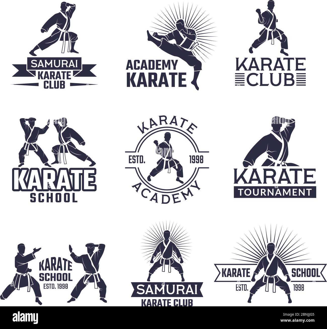 Monochrome badges Cut Out Stock Images & Pictures - Alamy