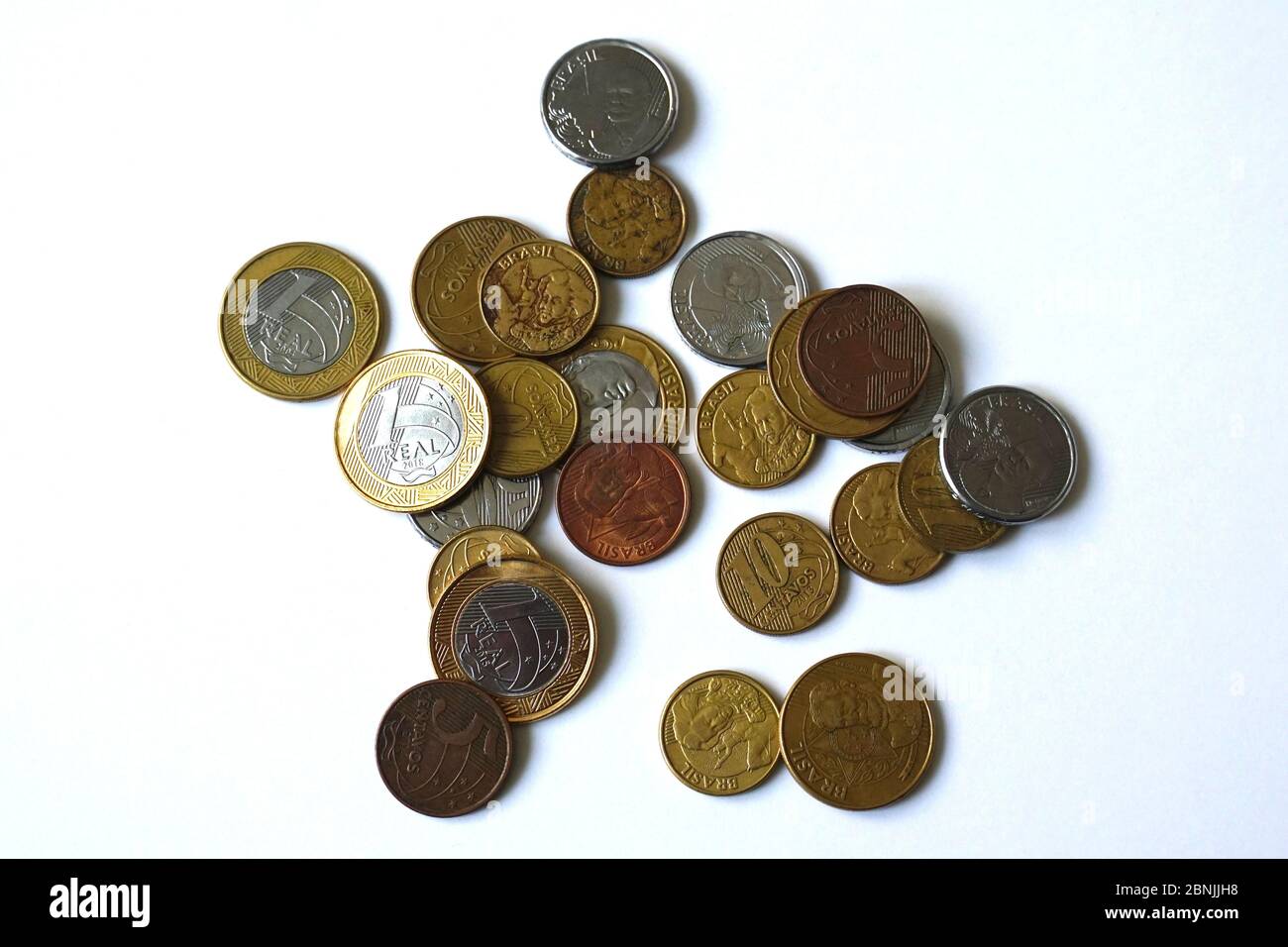 Brazilian real, real brasileiro, BRL, R$, Brasilianischer Real, coins ...