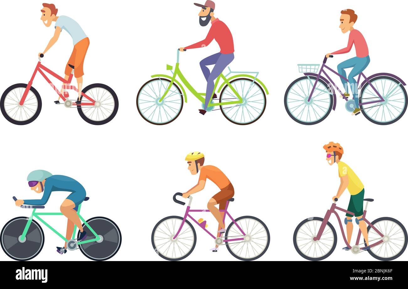 Driving bike group young Stock Vector Images - Alamy