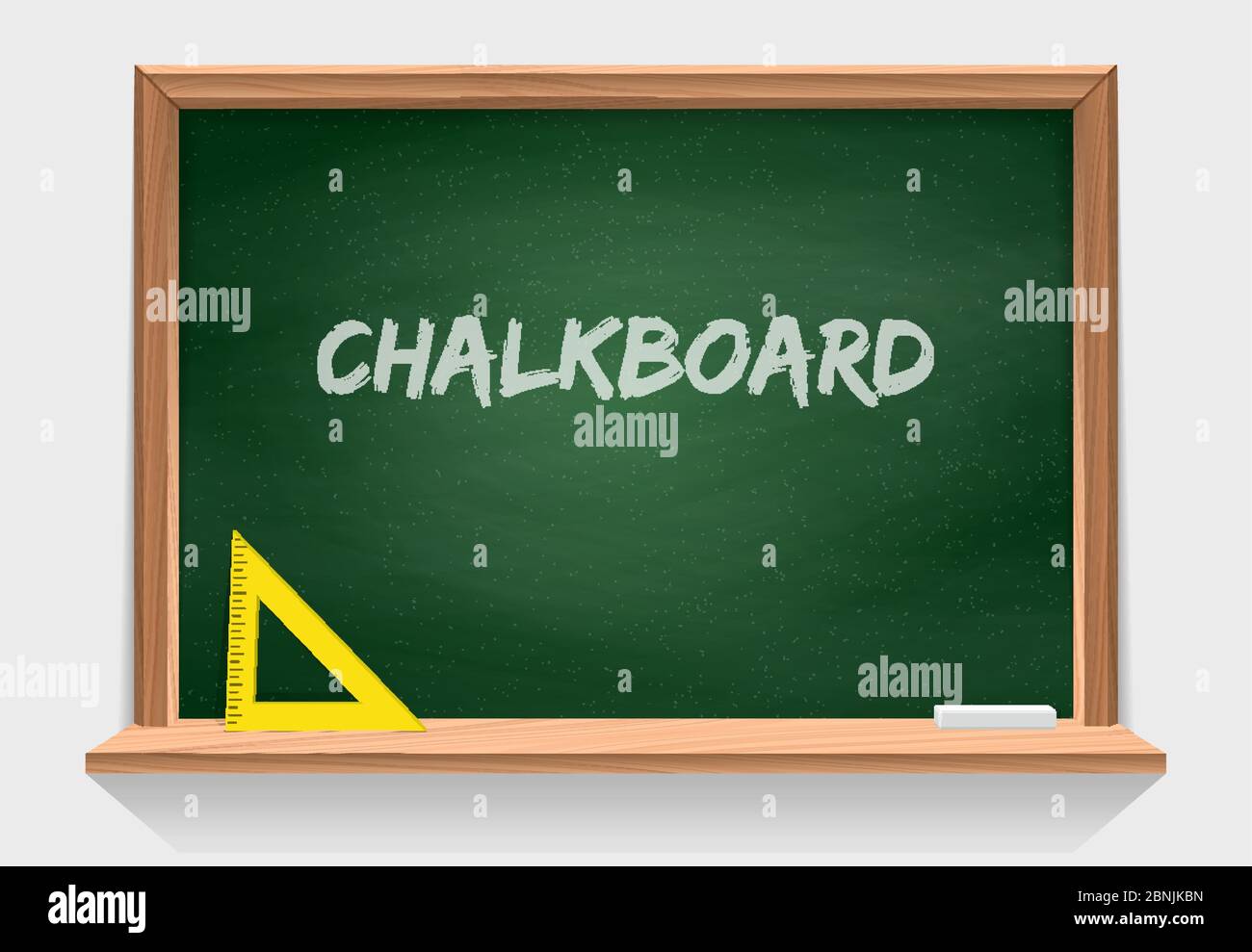 Wooden school chalkboard with green background texture. Classroom tools ...
