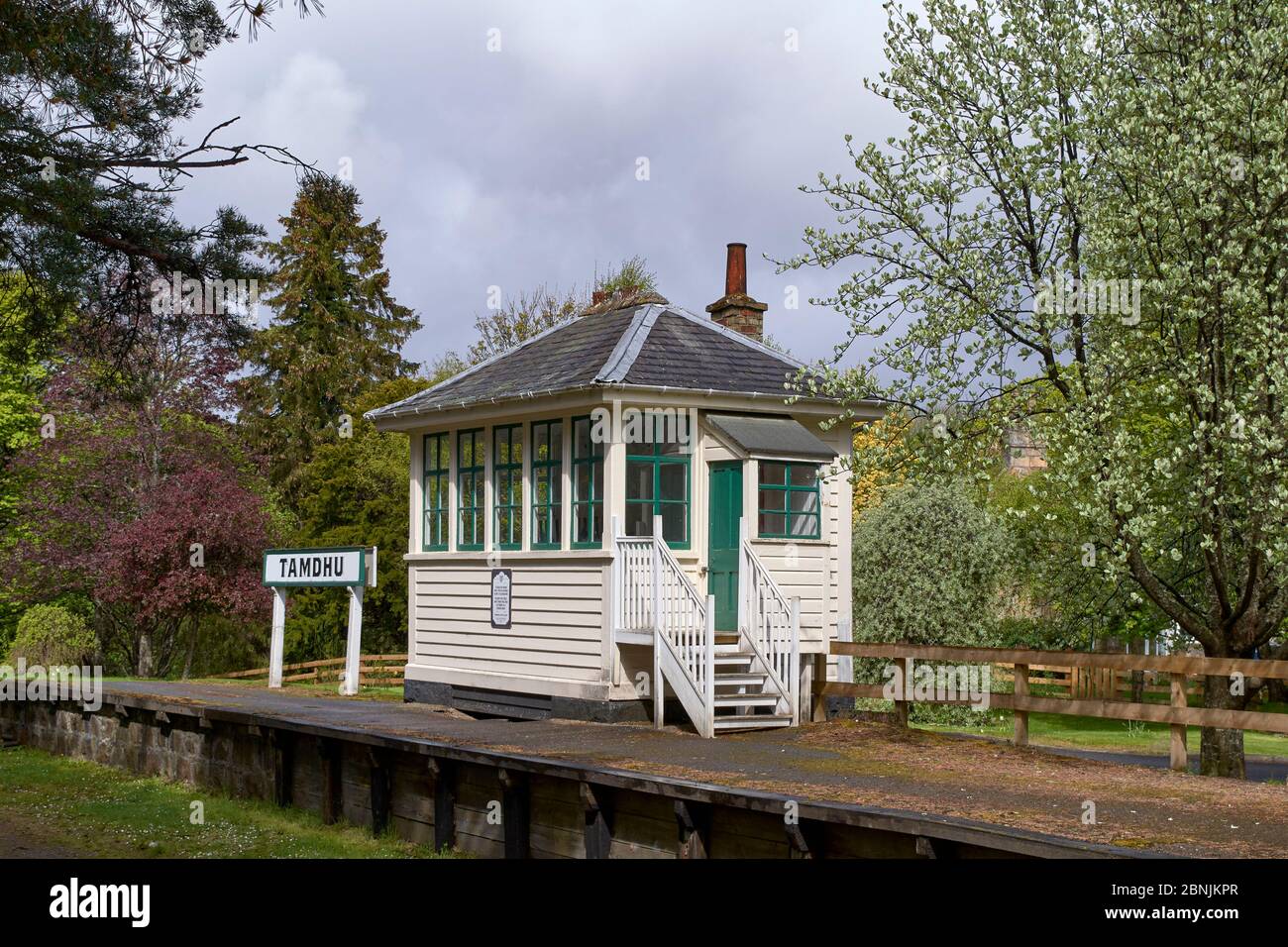 SPEYSIDE WAY MORAY SCOTLAND THE TAMDHU SIGNAL BOX BUILDING AND PLATFORM ...