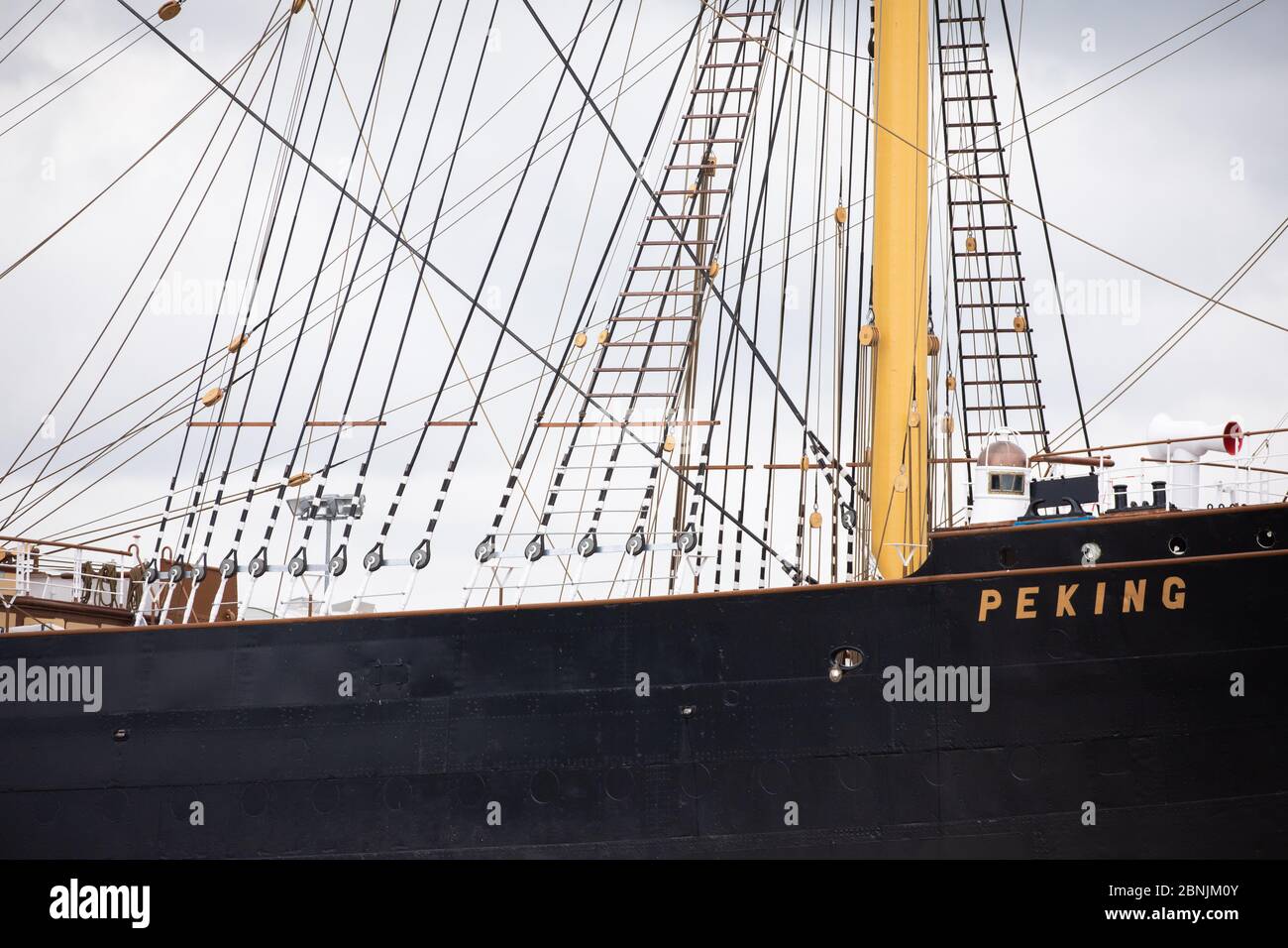 Hamburg, Germany. 15th May, 2020. The four-masted barque "Peking" is ...