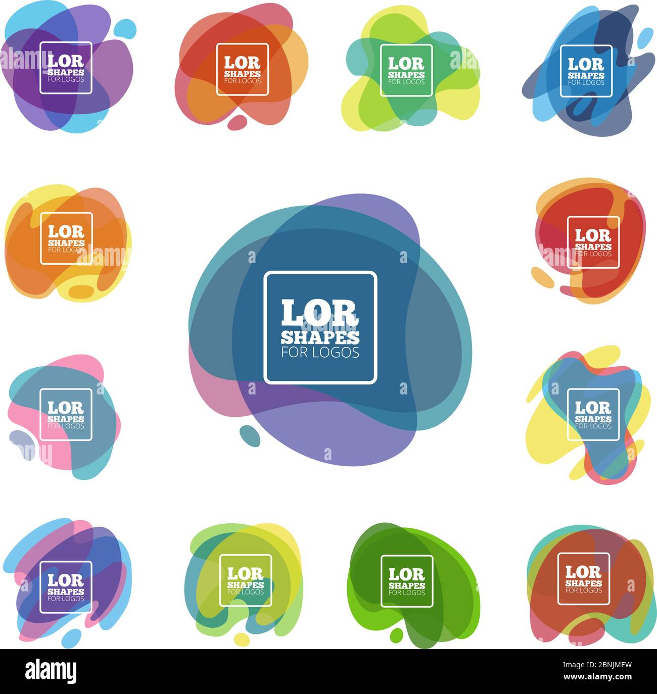 Abstract shapes for logos design. Vector forms isolate on white Stock ...