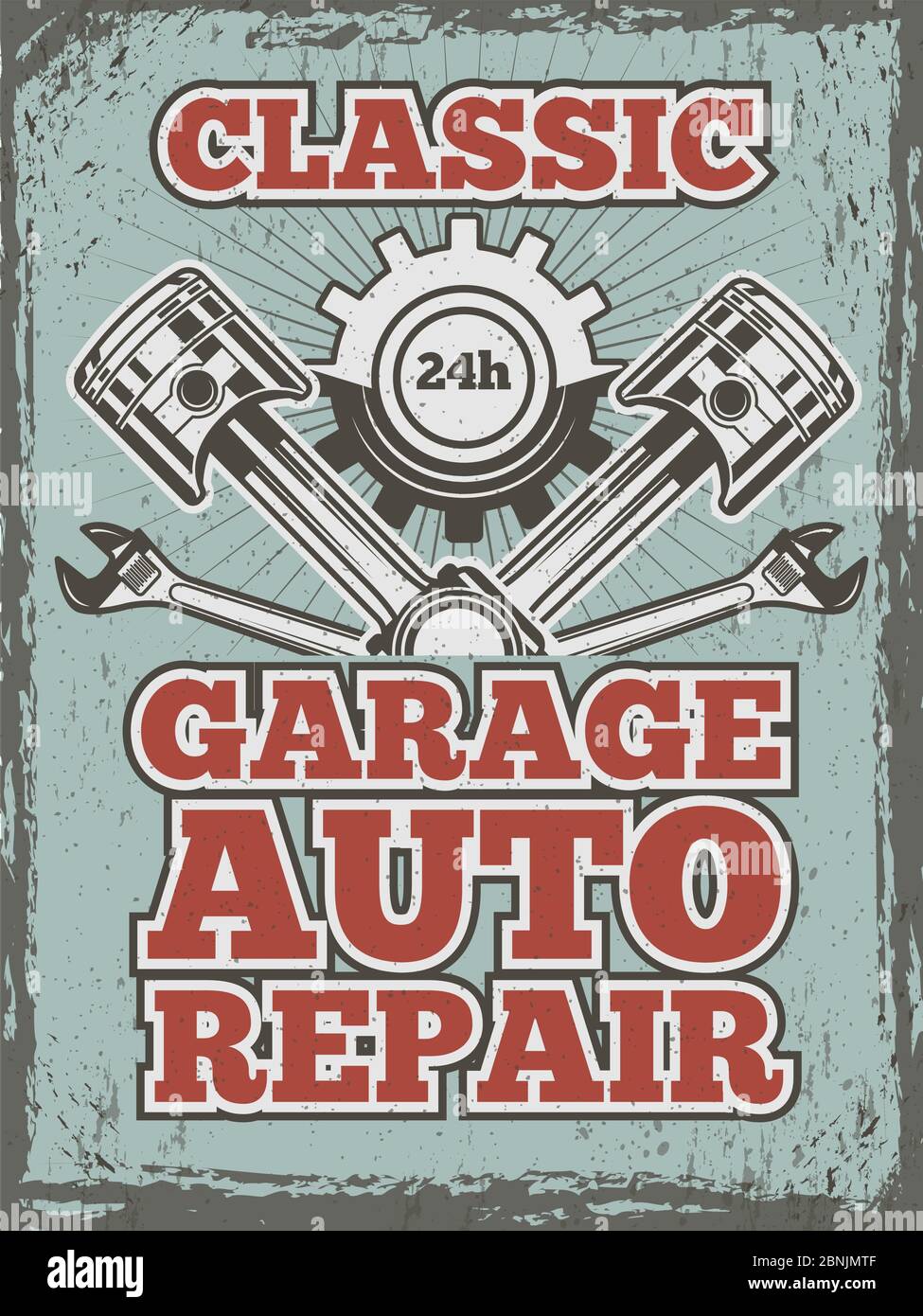 Retro poster of automobile theme with illustrations of different ...