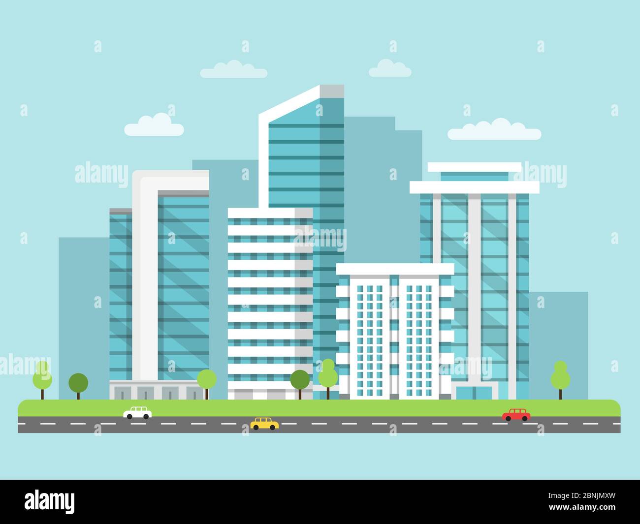 City landscape panorama view Stock Vector Images - Alamy