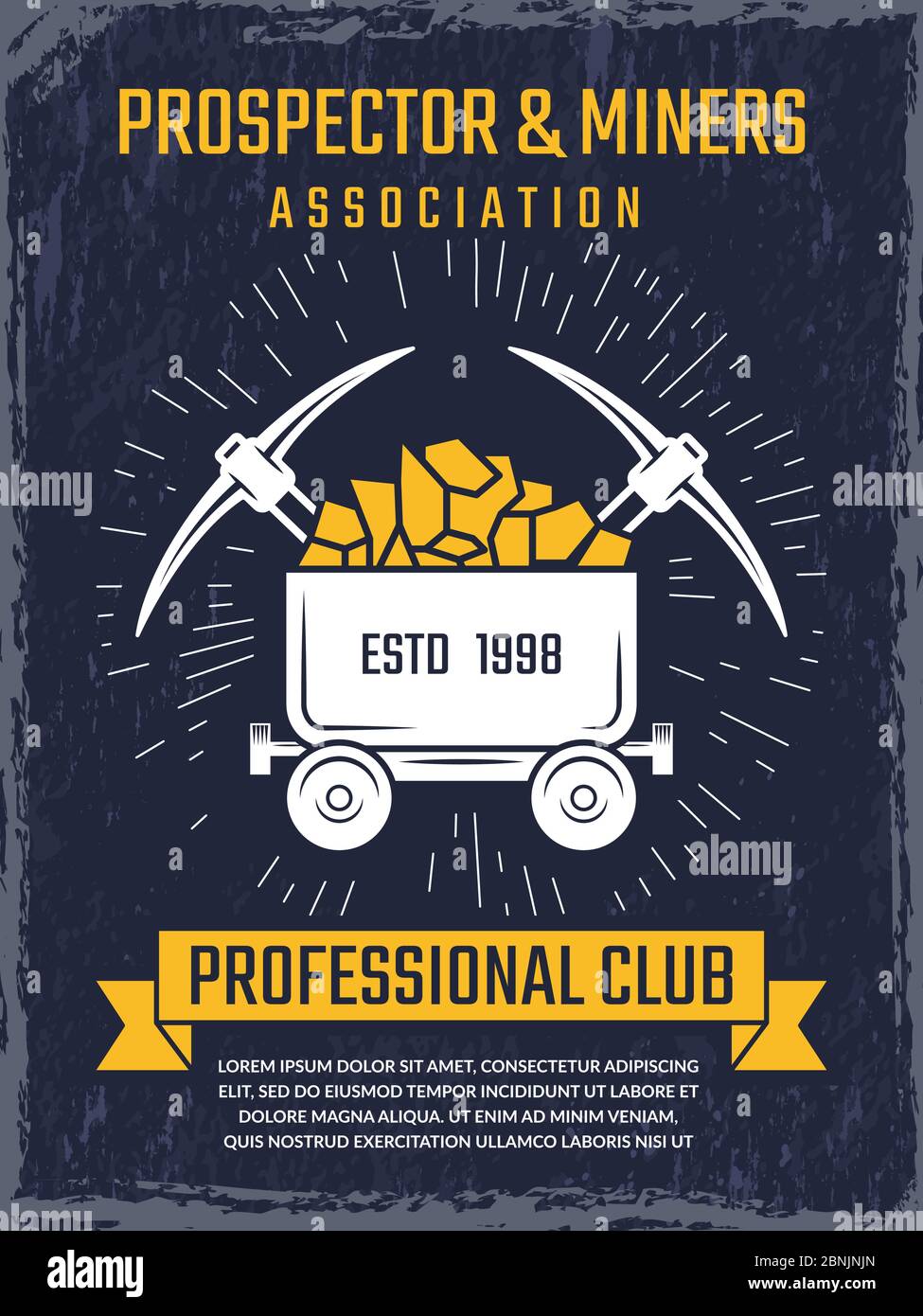 Poster gold prospector Stock Vector Images - Alamy