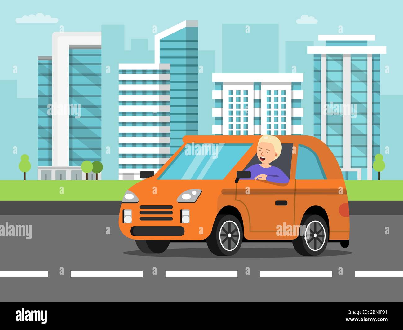 Driver view traffic Stock Vector Images - Alamy